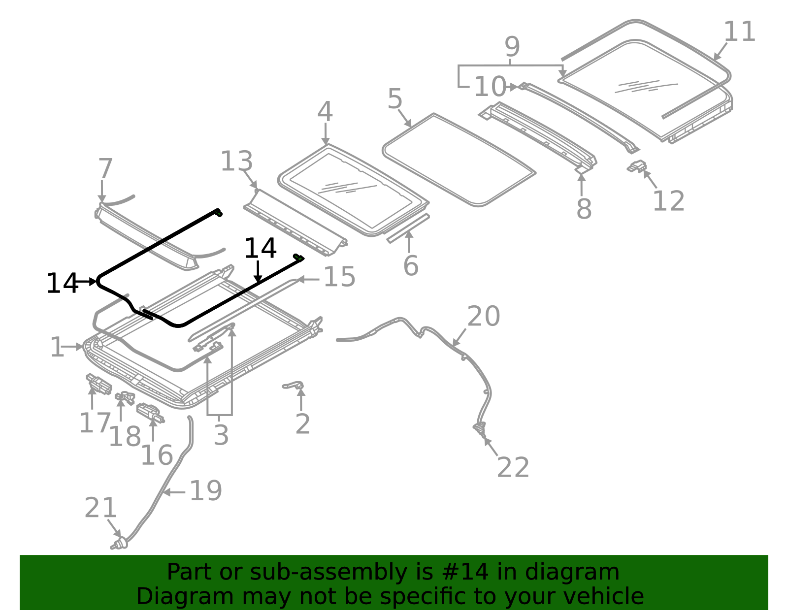 Sunroof Cable 91273W000P | Mitsubishi Parts Warehouse | Mitsubishi ...
