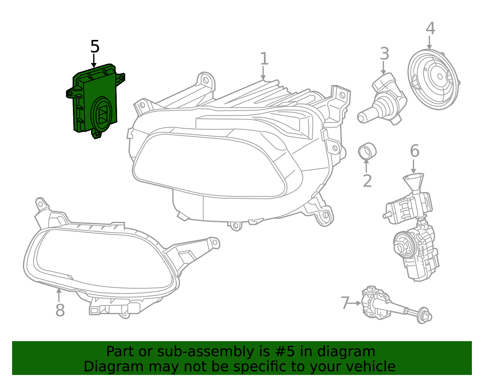 2014-2018 Jeep Cherokee Headlamp Ballast, Left 68226783AA | Mopar Parts ...