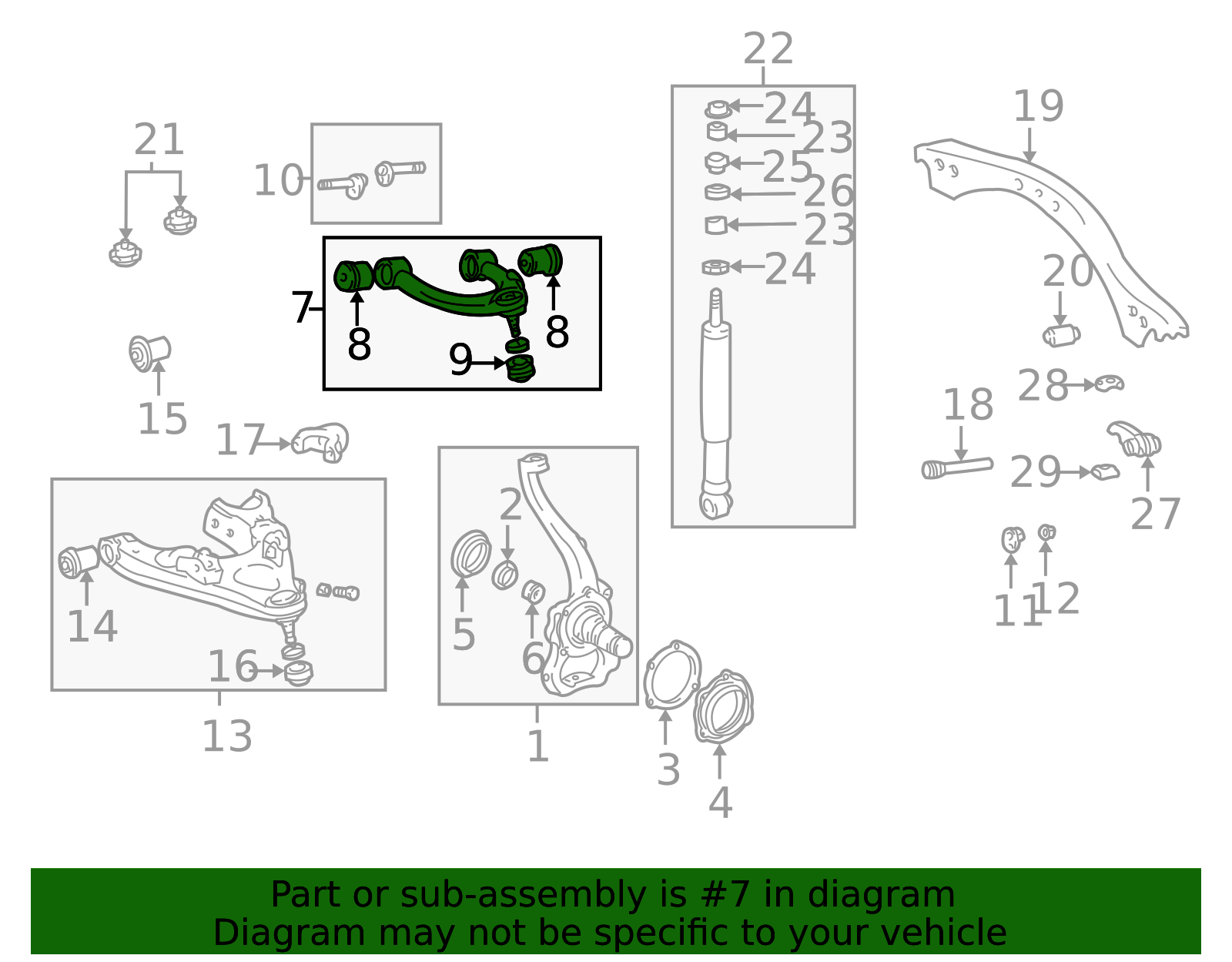 Genuine Official Toyota Upper Control Arm part# 48610-60030 for 1998 ...