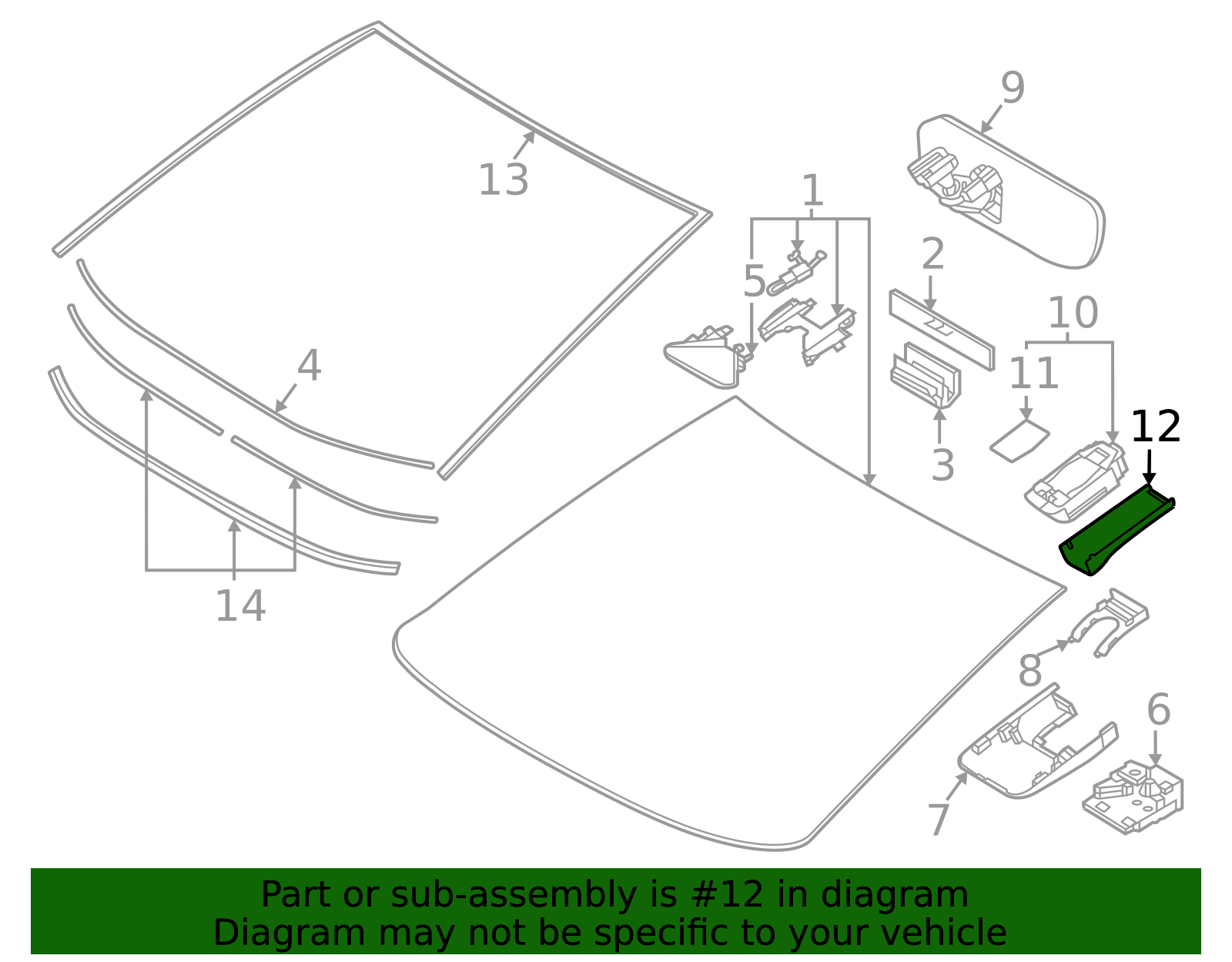 8994342040 - 2023-2024 Subaru Solterra - Rain Sensor Cover | Subaru ...