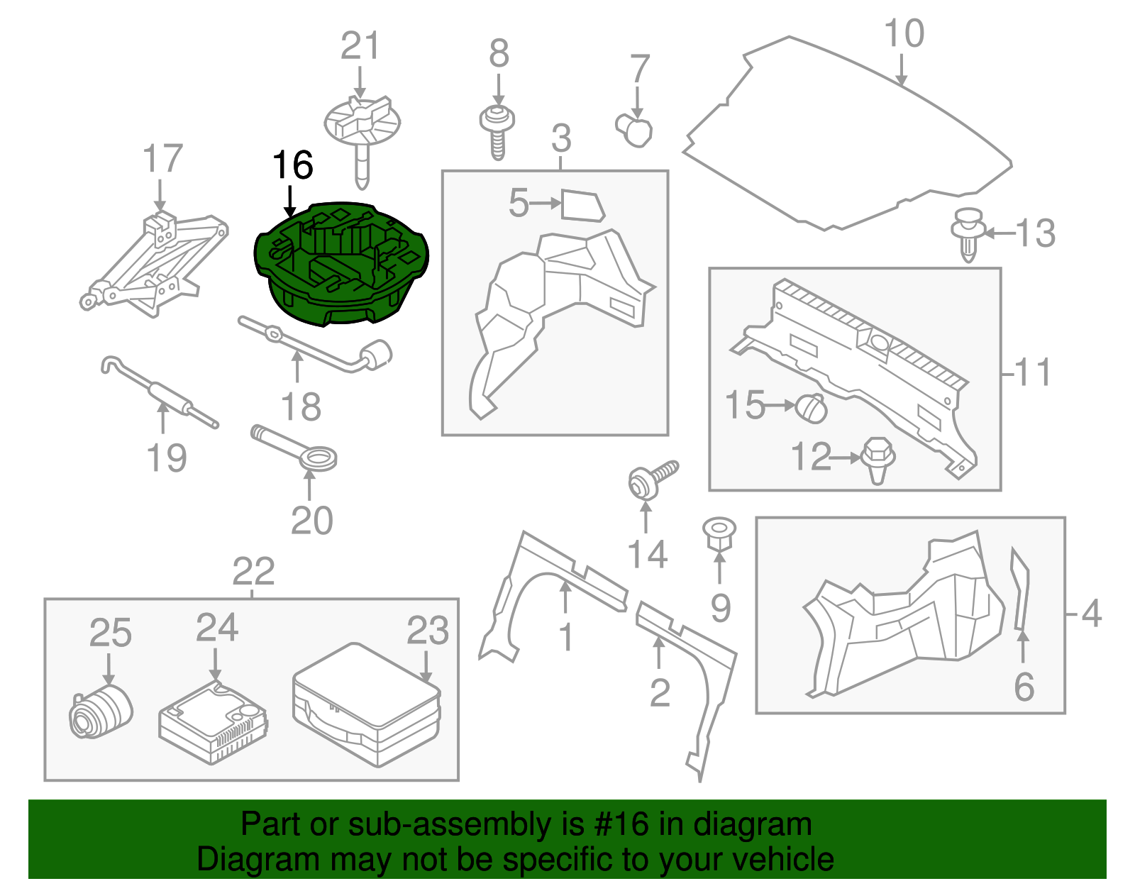 09149-4C600 - Tool Compartment 2012-2015 Kia Optima | Kia.Parts Store
