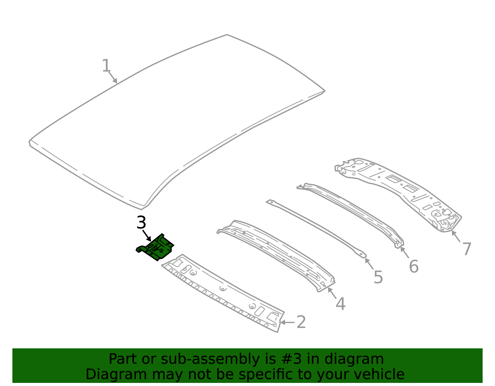 41007493992 - 2018-2024 BMW X3 Windshield Header Reinforced Plate (41 ...