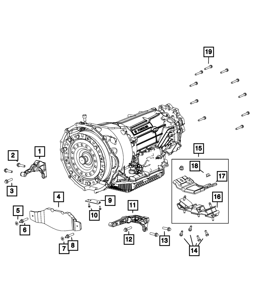 2025 Ram Transmission Mount Isolator 68645822AA | My Mopar Parts