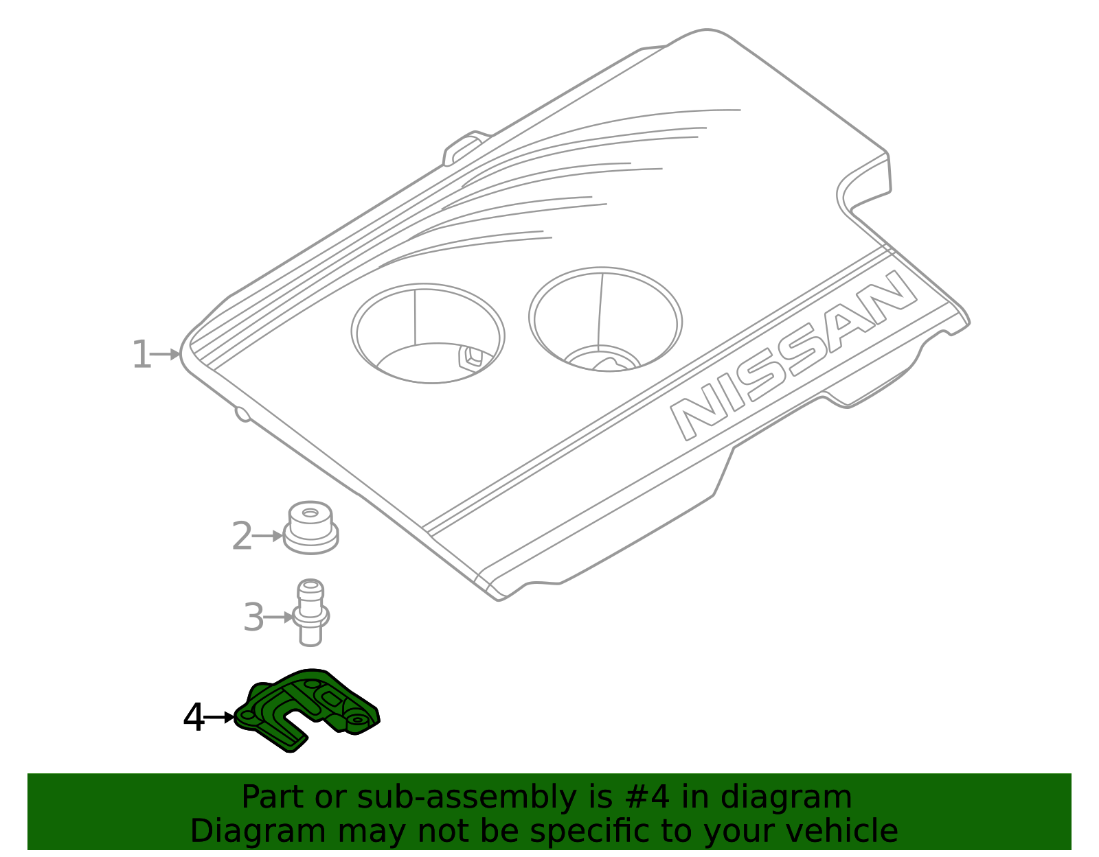 14049-6RA0A - Engine Cover Bracket 2021 Nissan Rogue | Official Nissan ...