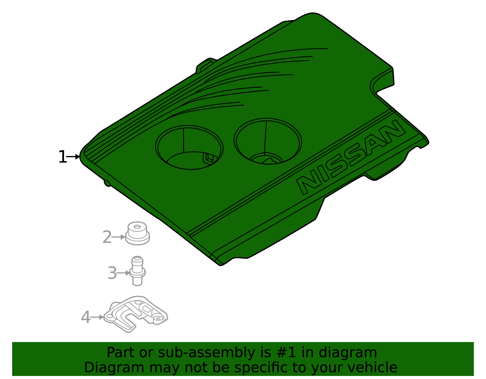 2021 Nissan Rogue Engine Cover 14041-6RA0A | OEM Parts Online