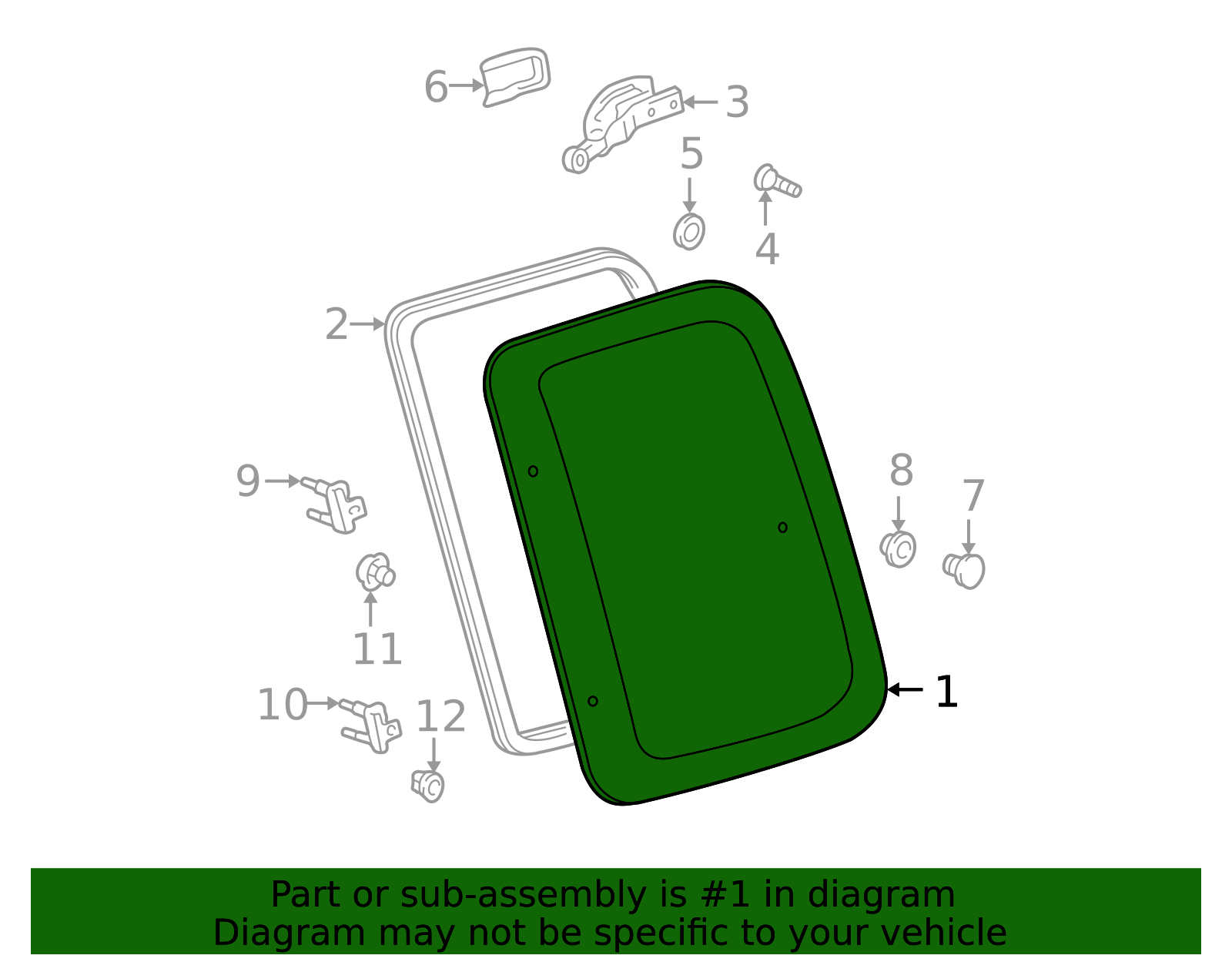 62712-04050-83 - Side Glass 1999-2000 Toyota Tacoma | Norm Reeves ...