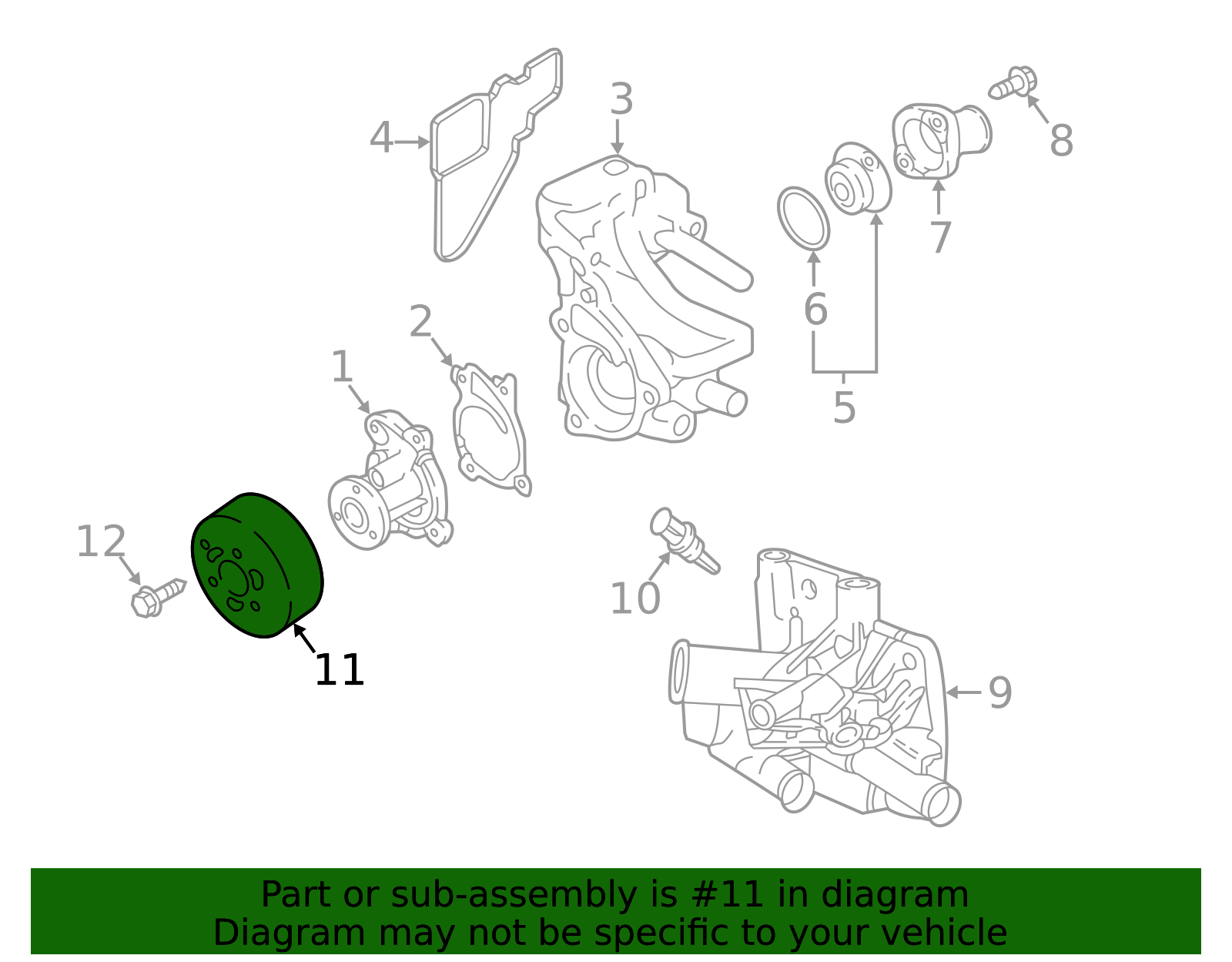 2018-2025 Nissan Pulley 21051-5RB0A | Temecula Nissan Parts
