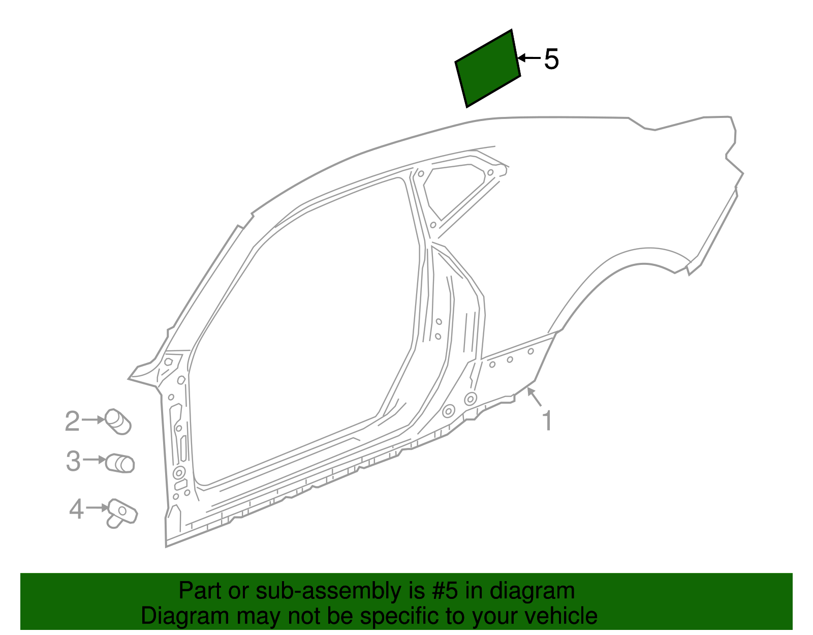 2010-2025 GM Uniside Panel Insulator 22919923 GM | GMPartsDirect.com