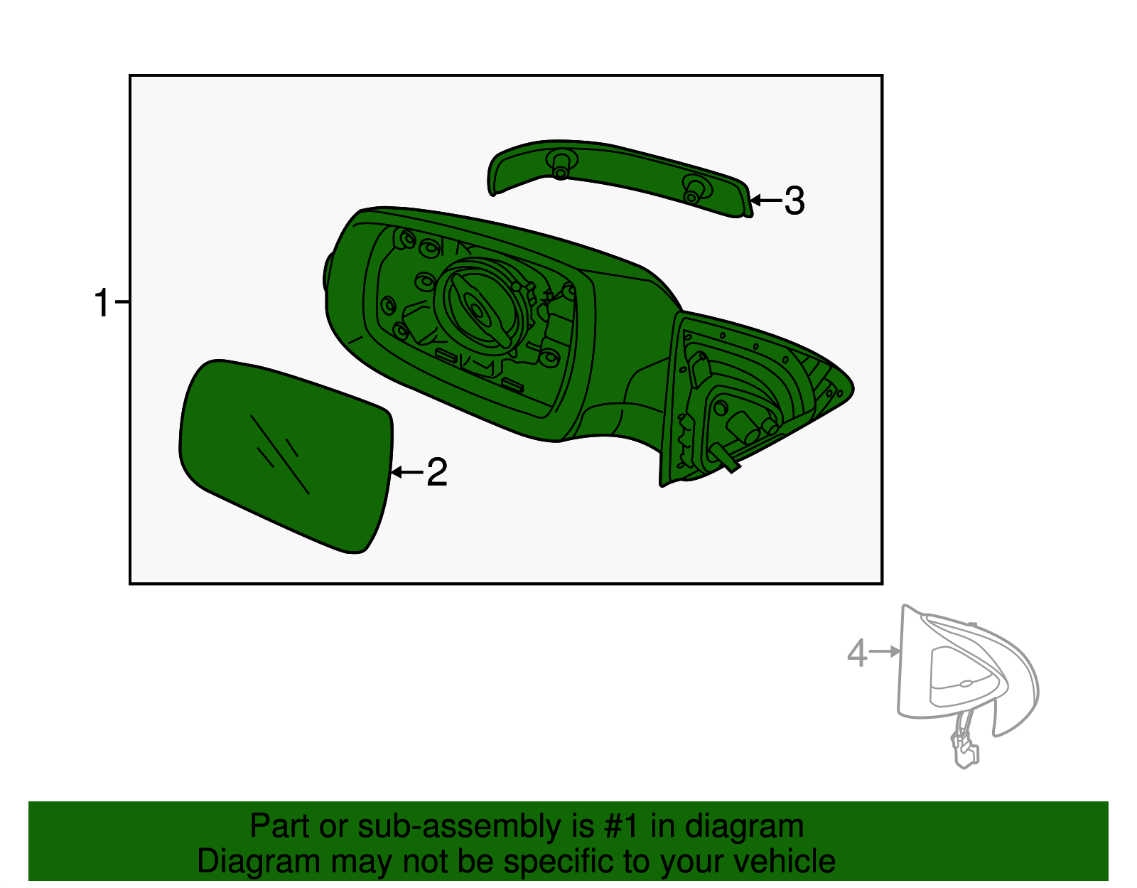 2014 Kia Sorento | Mirror Assembly | 87610-1U700 | Kia Auto Parts