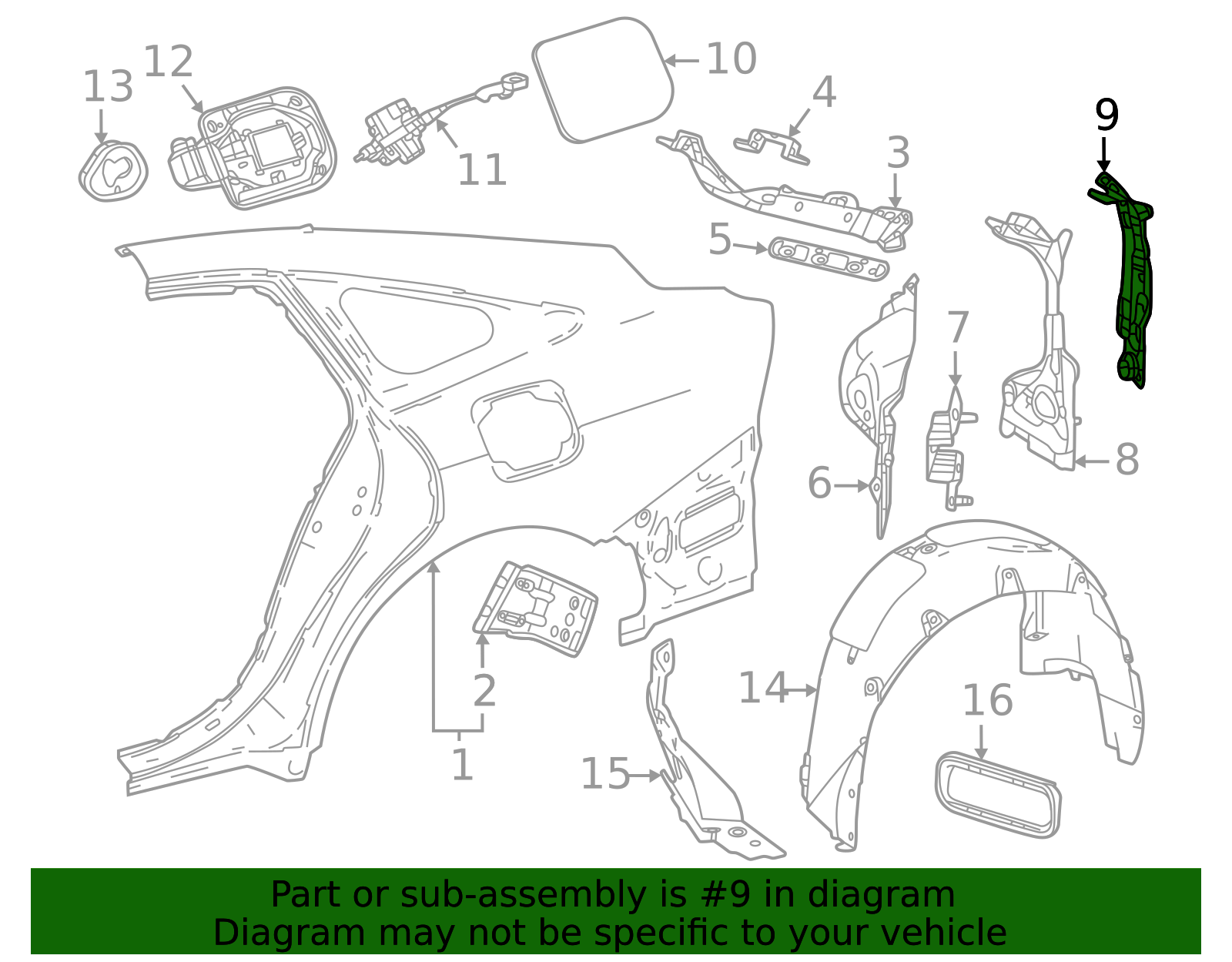 61626-62030 - 2021-2024 Toyota Mirai - Extension Panel | Discount Parts ...