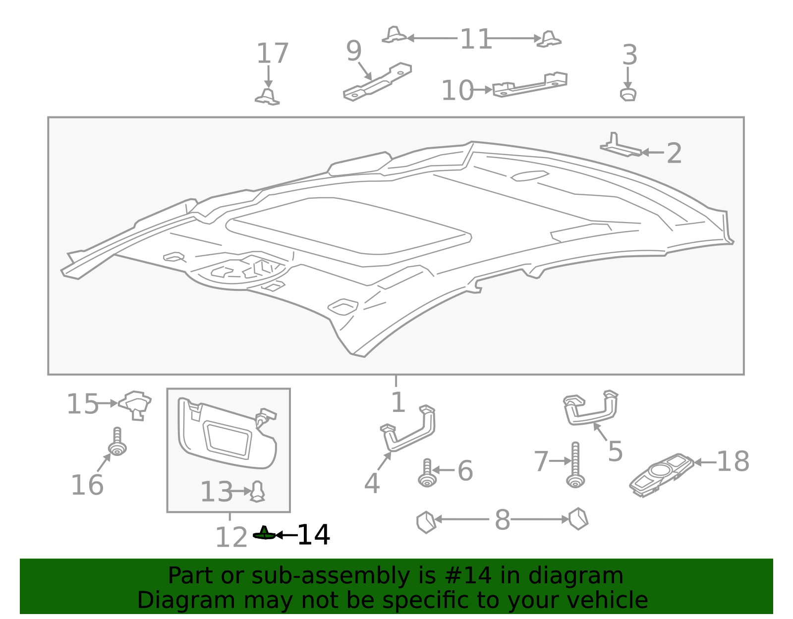 Sun-Visor Cap DS7Z-4273-AB | OEM Parts Online