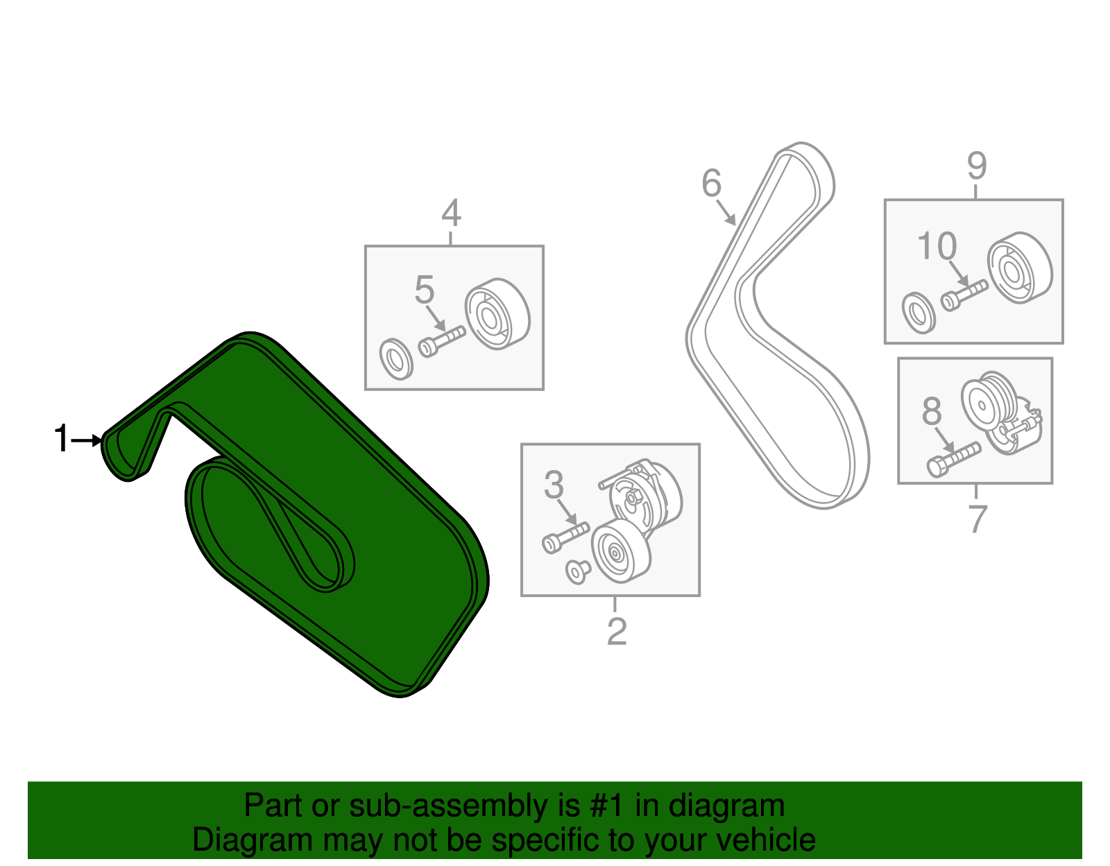 2012-2019 Audi Serpentine Belt 06E-903-137-T | TascaParts.com