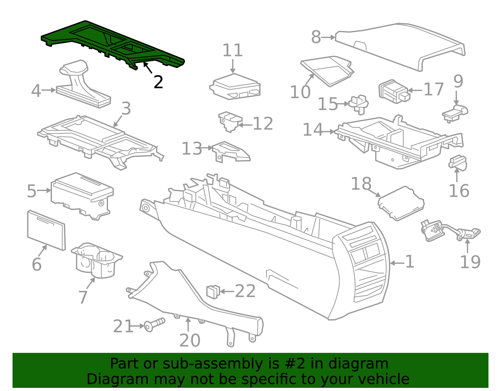 84184572 - High-Quality Front Floor Console Upper Panel for AutoNation ...