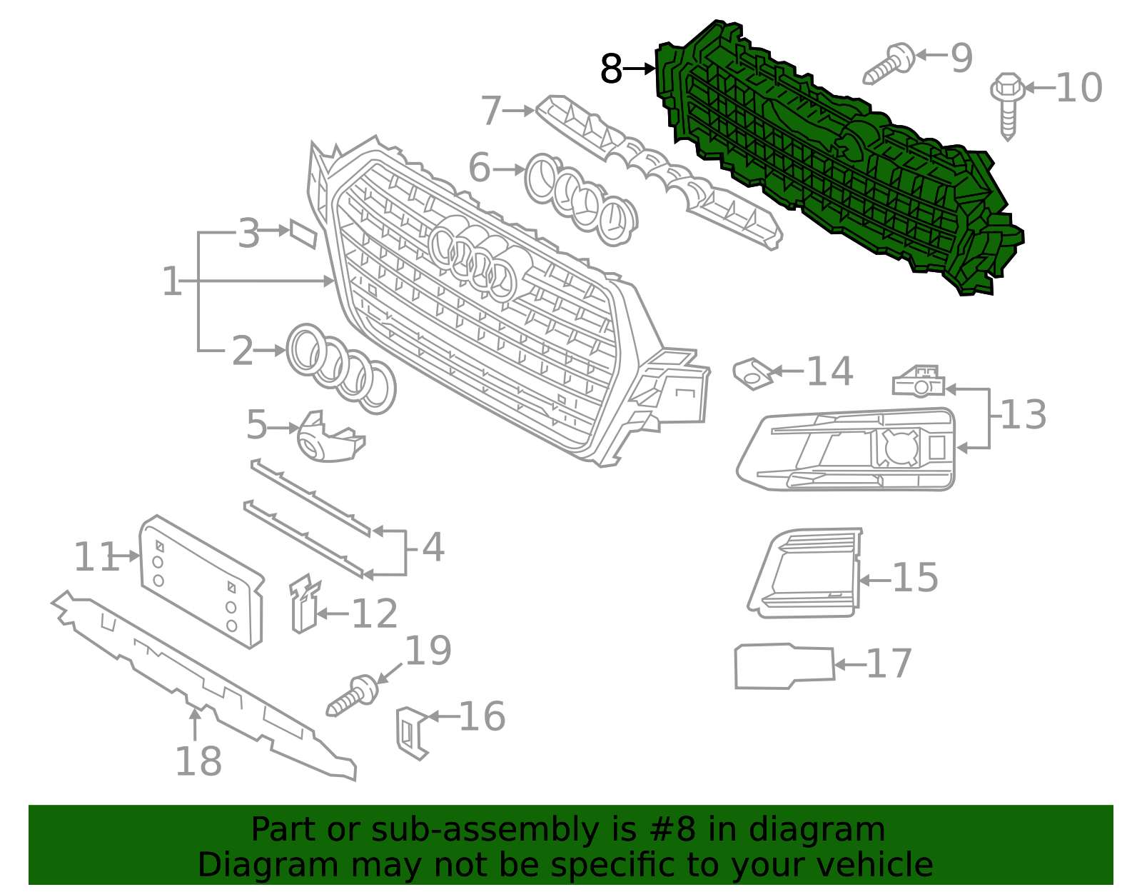 4M0-807-233-C - Mount Panel 2017-2019 Audi Q7 | Audi OEM Parts Guy