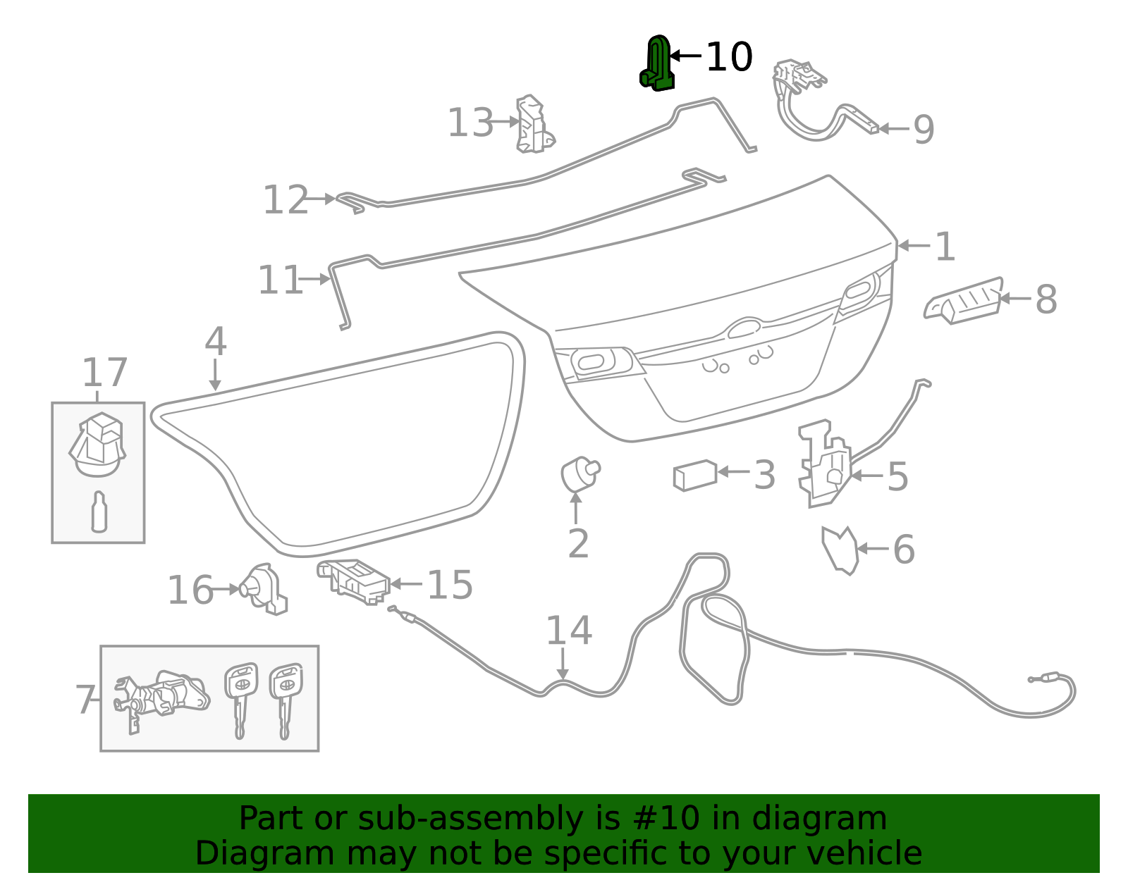 2013-2014 Toyota Camry Hinge Cover 64571-33041 | Toyota Parts Center