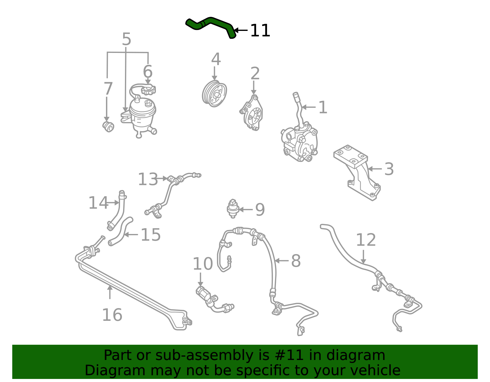 2001-2005 Ford Reservoir Hose YL8Z-3691-BA | Awesome Parts Ford