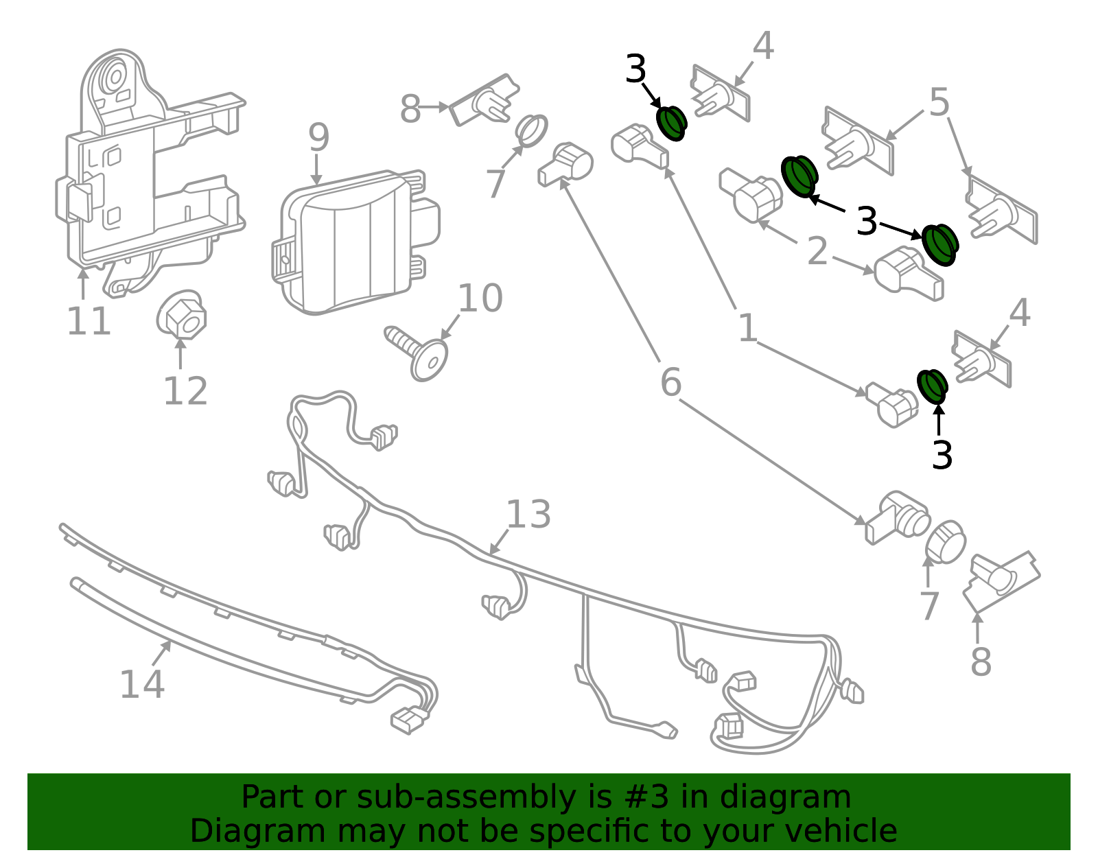 Park Sensor Seal 5Q0-919-133-9B9 | OEM Parts Online