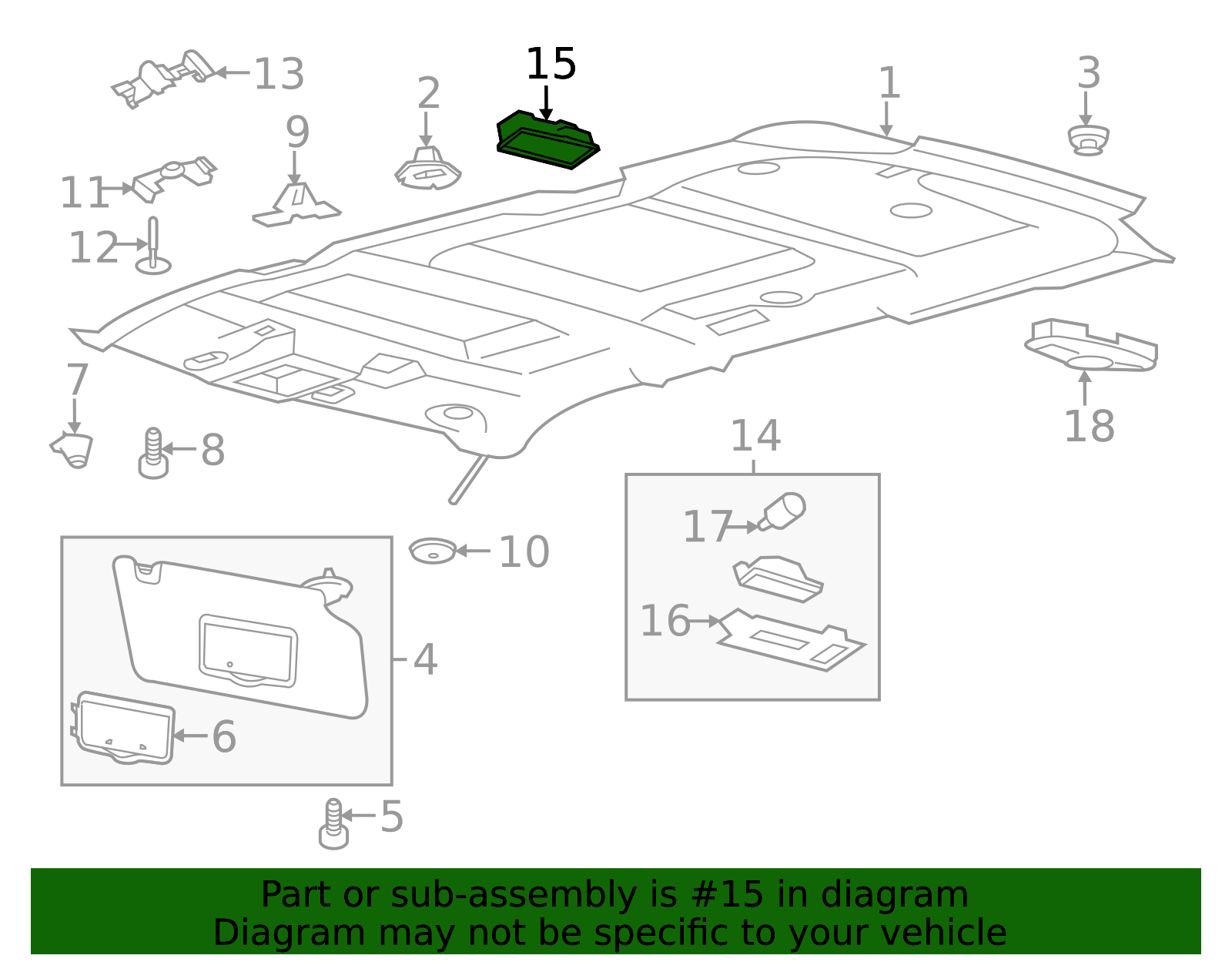 2011-2019 Ford Reading Lmp Assembly Bracket BB5Z-13A416-C | Ford OEM ...