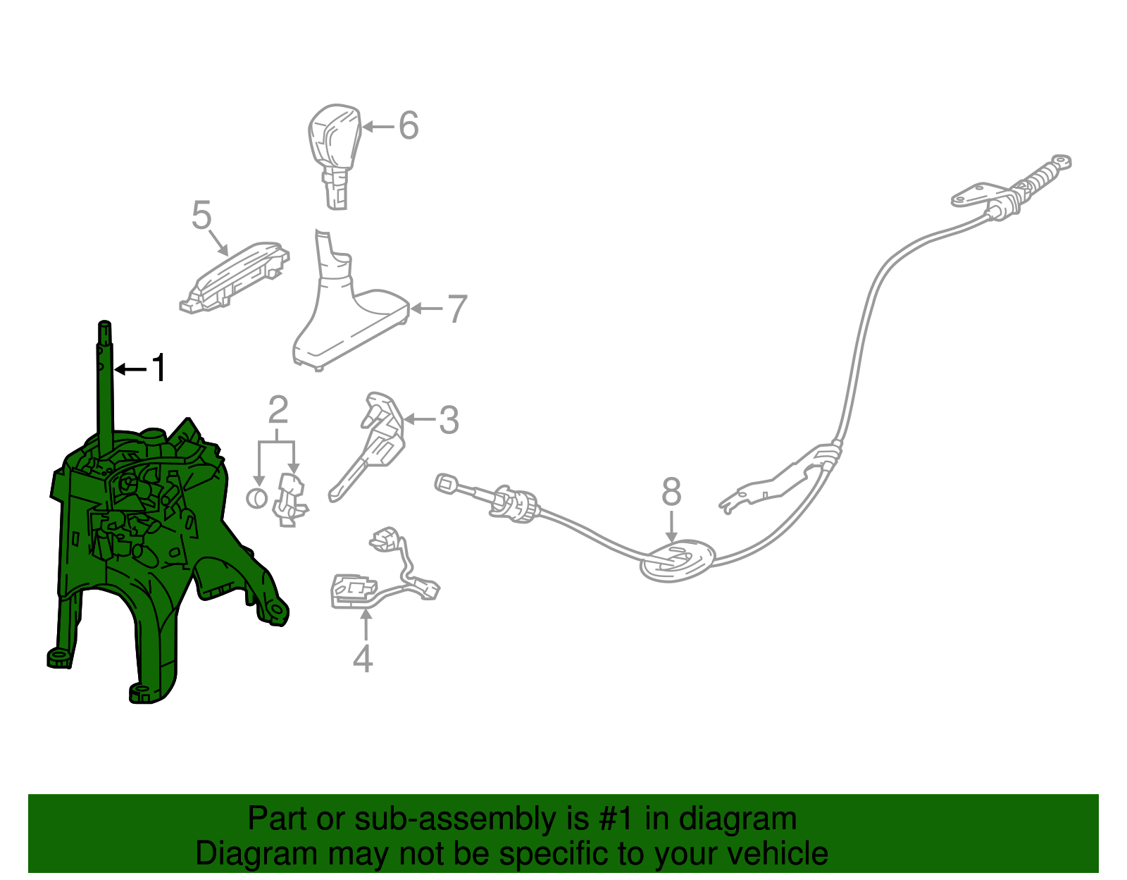 OEM 2018-2022 Honda Accord Gear Shift Assembly 54200-TVA-A83 | Honda ...