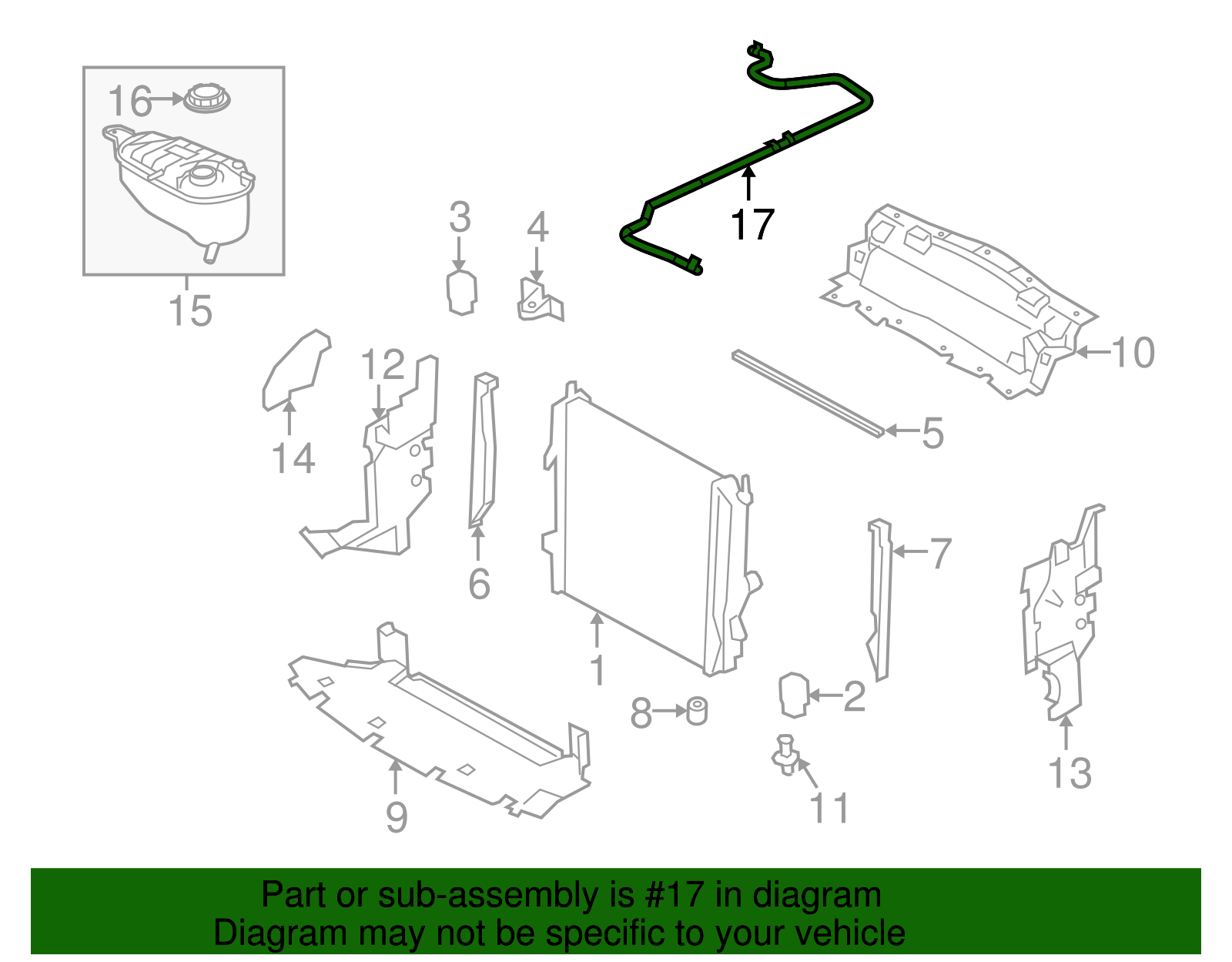 2010-2015 Jaguar XK Overflow Hose C2P12405 | OEM Parts Online