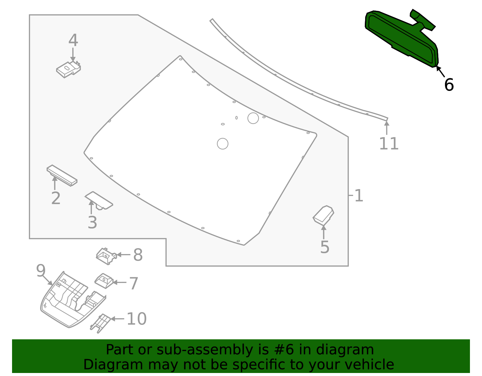 2022-2025 Kia Mirror Inside 85110-L1200 | KIA Parts Zone