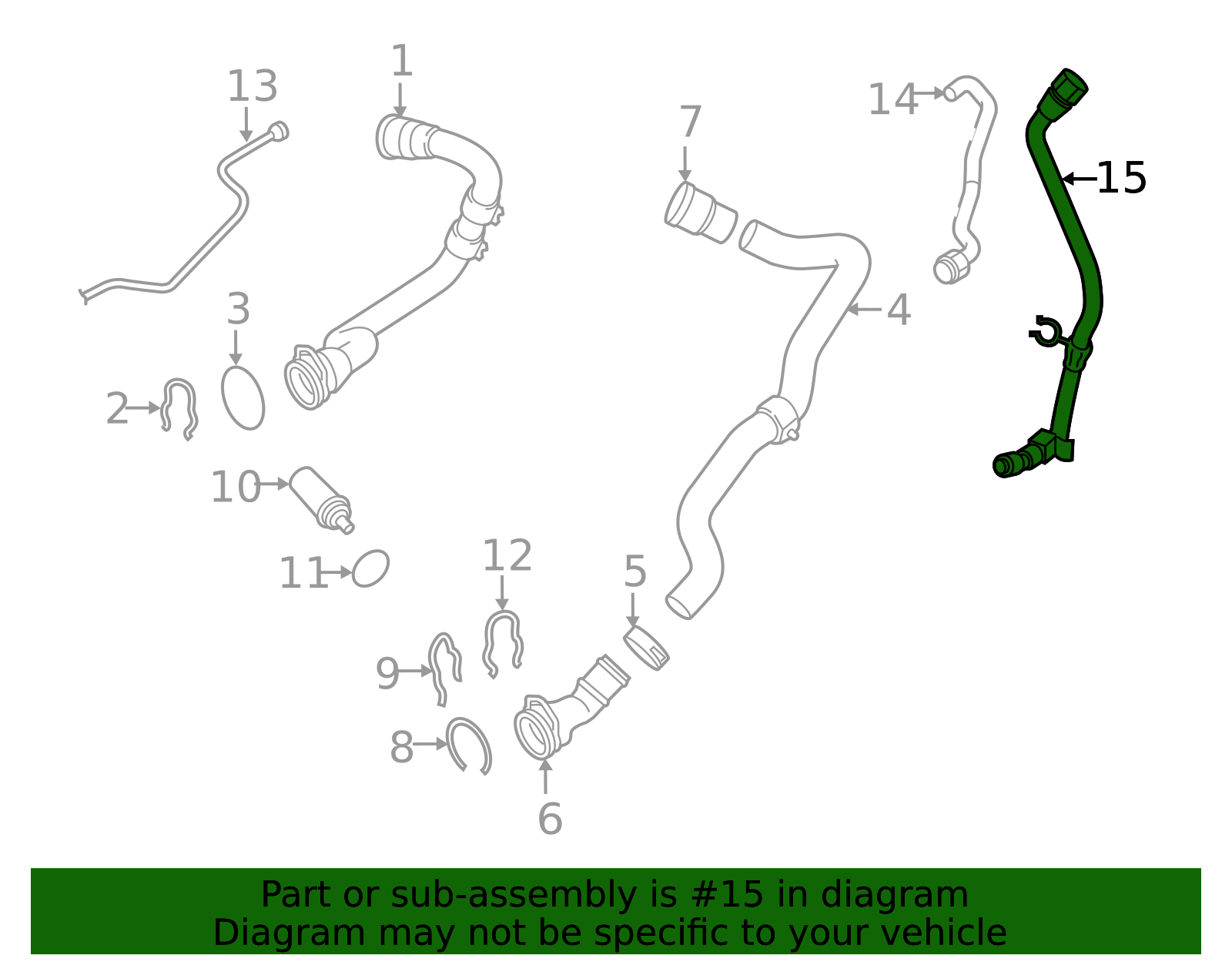 Coolant Hose - Reliable OEM Engine Cooling 95B-121-056 | AutoNation Parts