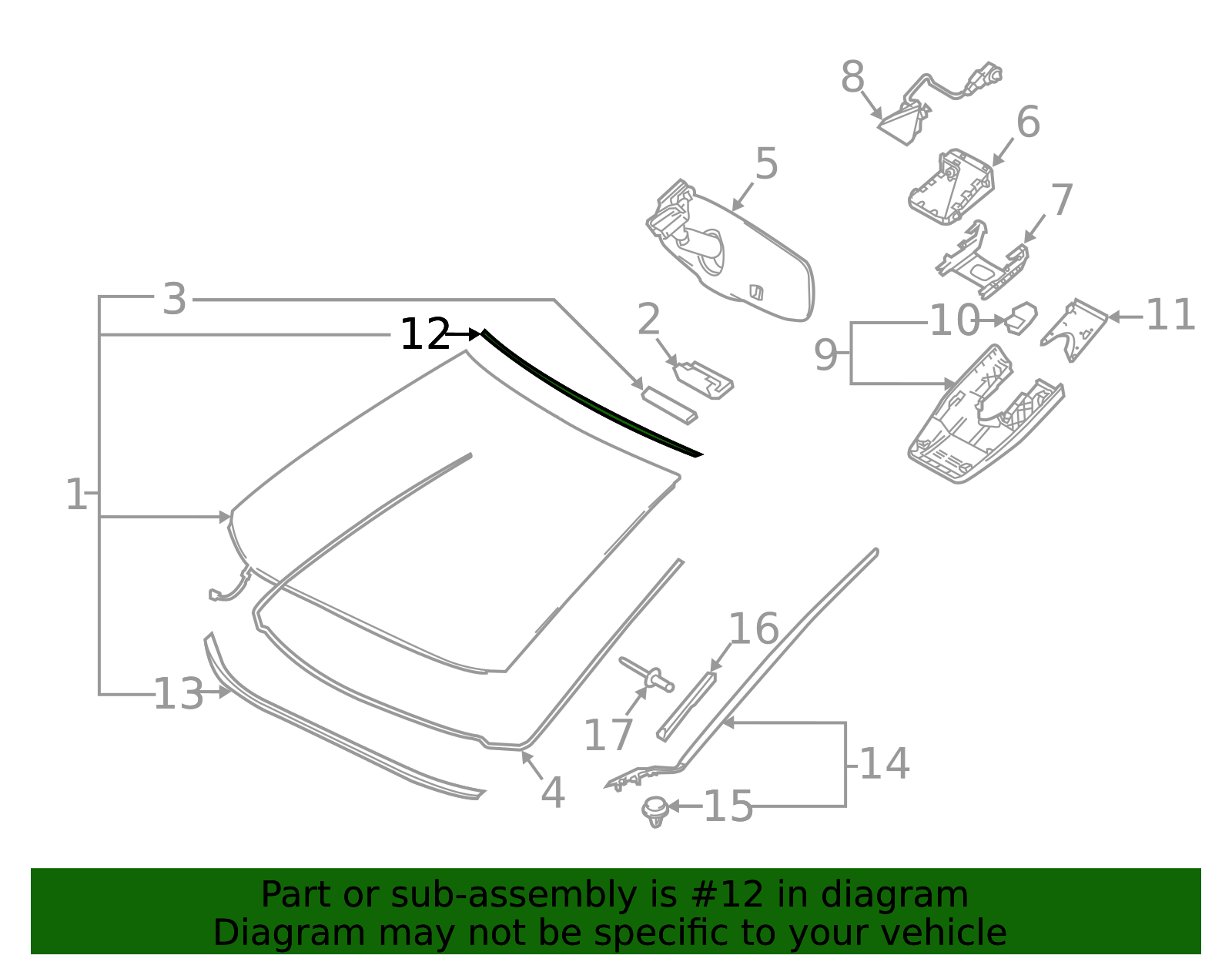 2018-2022 Toyota C-HR Upper Molding 75533-F4010 | MotorMotor
