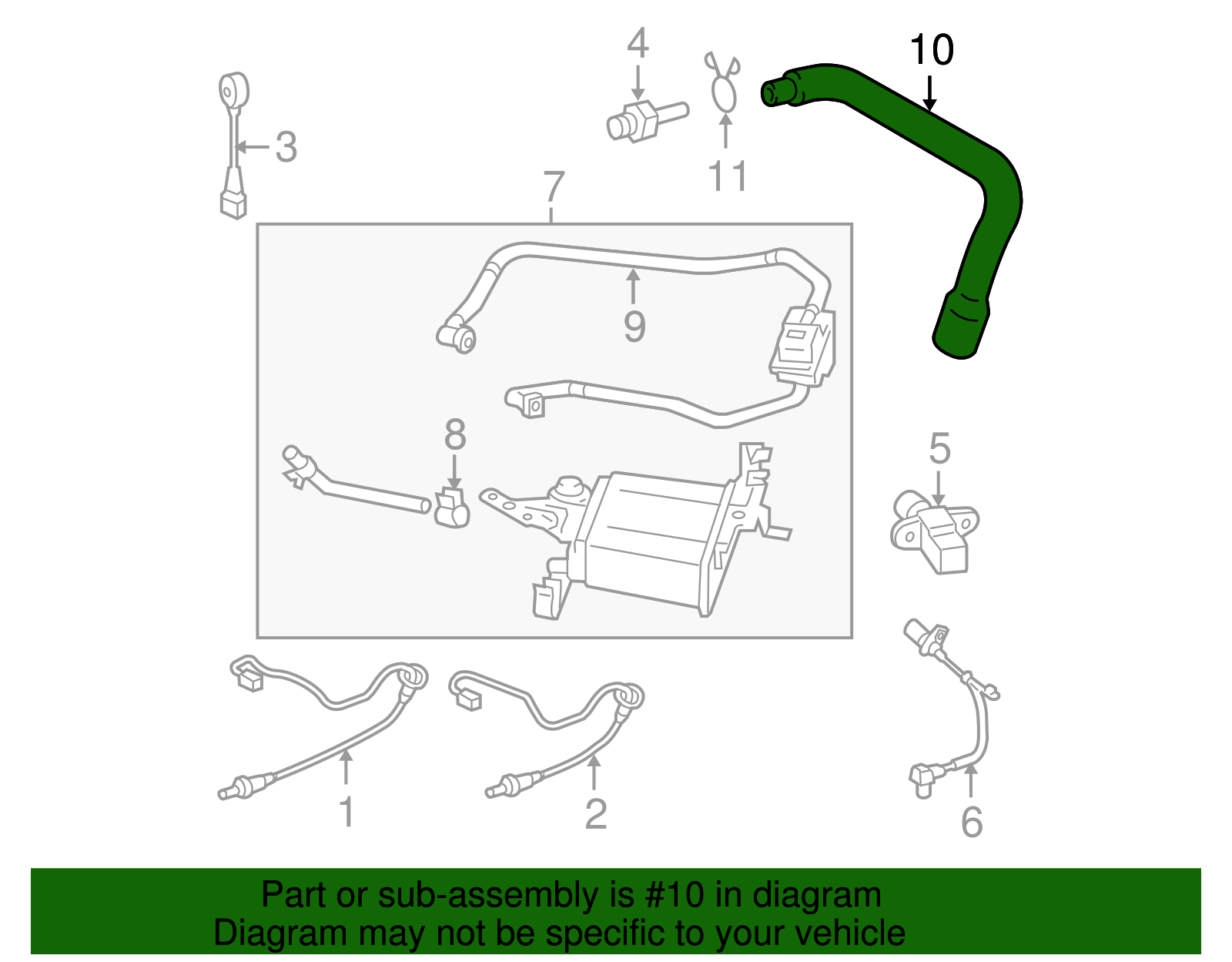 12262-22040 - PCV Valve Hose 2003-2008 Toyota | Longo Toyota Parts