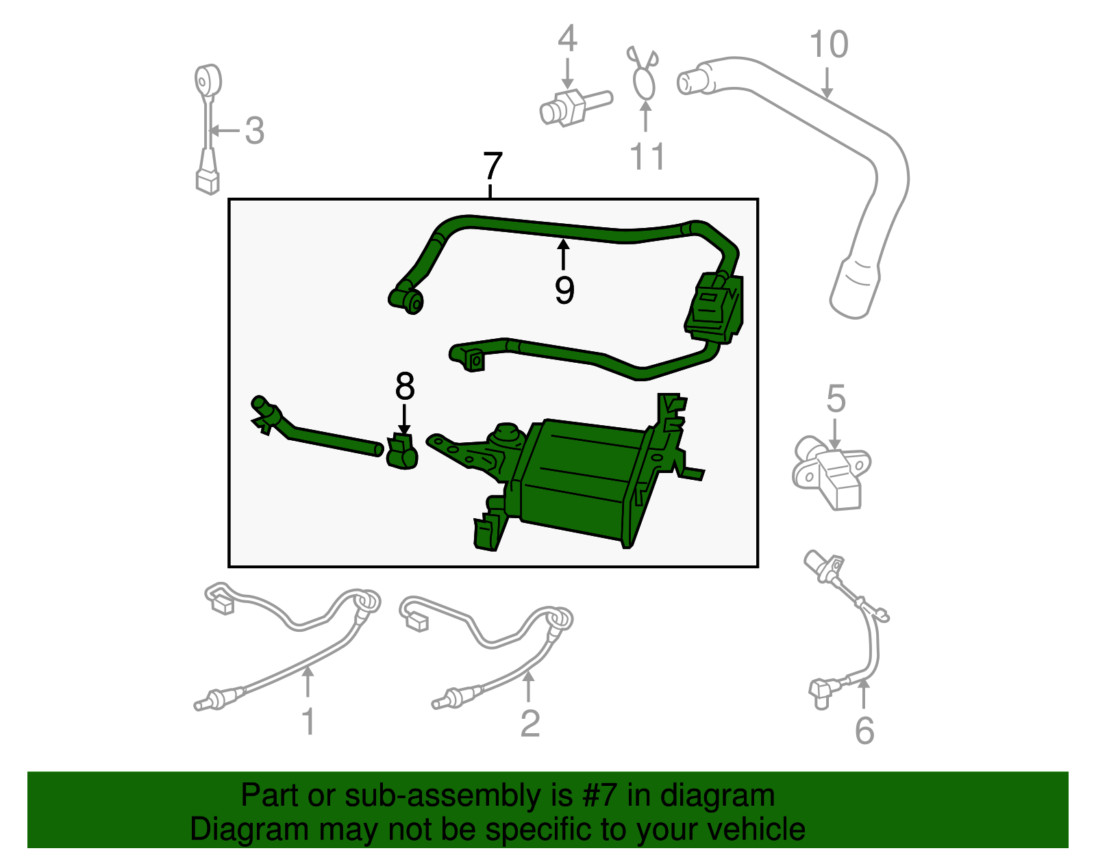 2005-2012 Toyota Charcoal Canister Assembly 77740-02130 | Toyota Parts ...