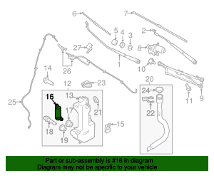 Genuine OEM Ford Part - Washer Pump BV6Z-17664-E | Genuine OEM Ford ...