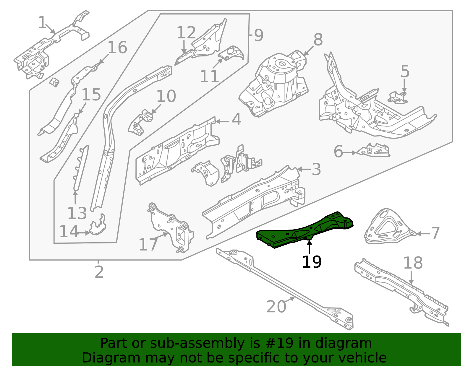 2021-2025 Ford Bronco Sport Member Assembly Floor Side LX6Z-7810125-AK ...