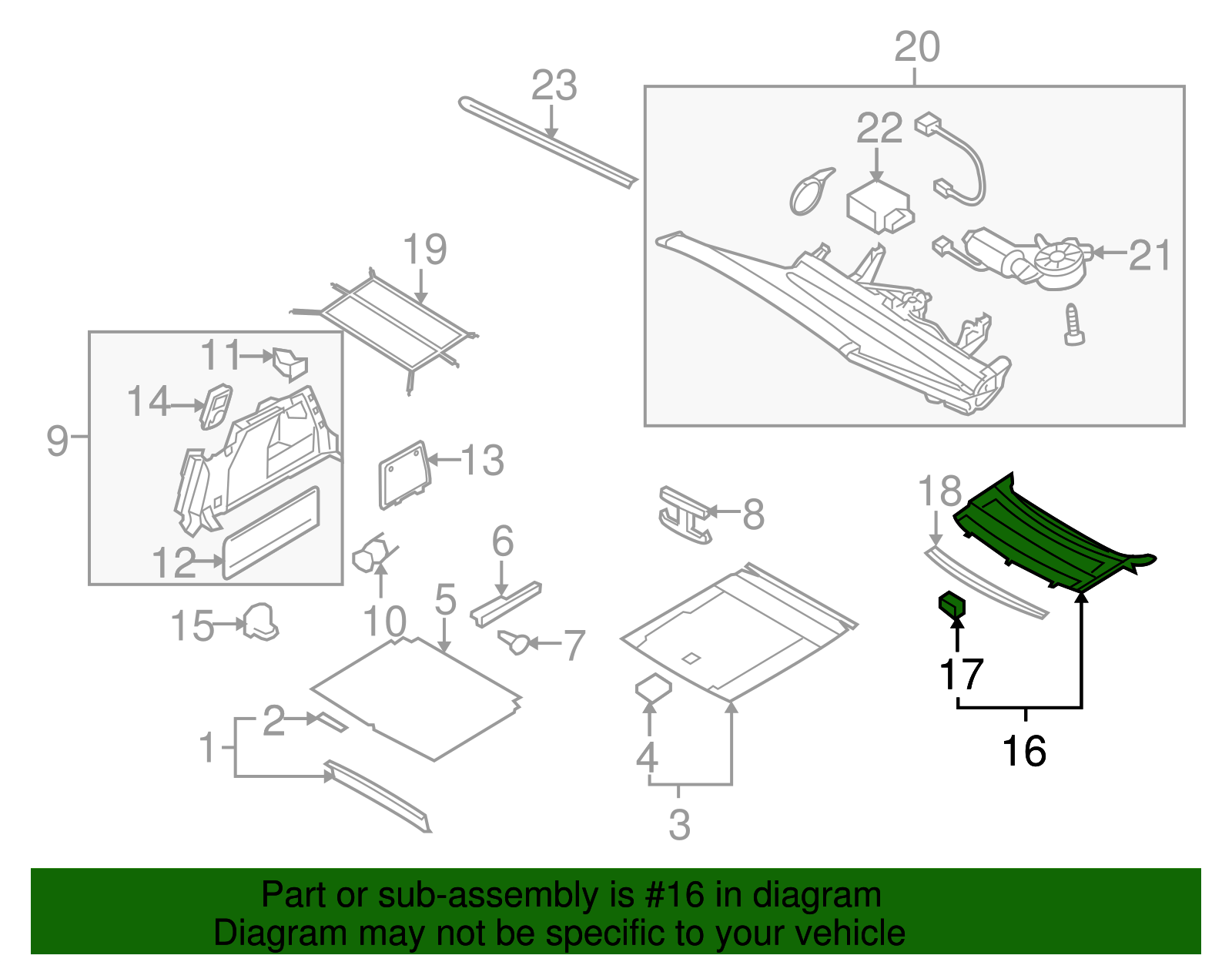 3C8-863-407-A-3N6 - Package Tray 2009-2017 Volkswagen CC | Wolfsburg ...