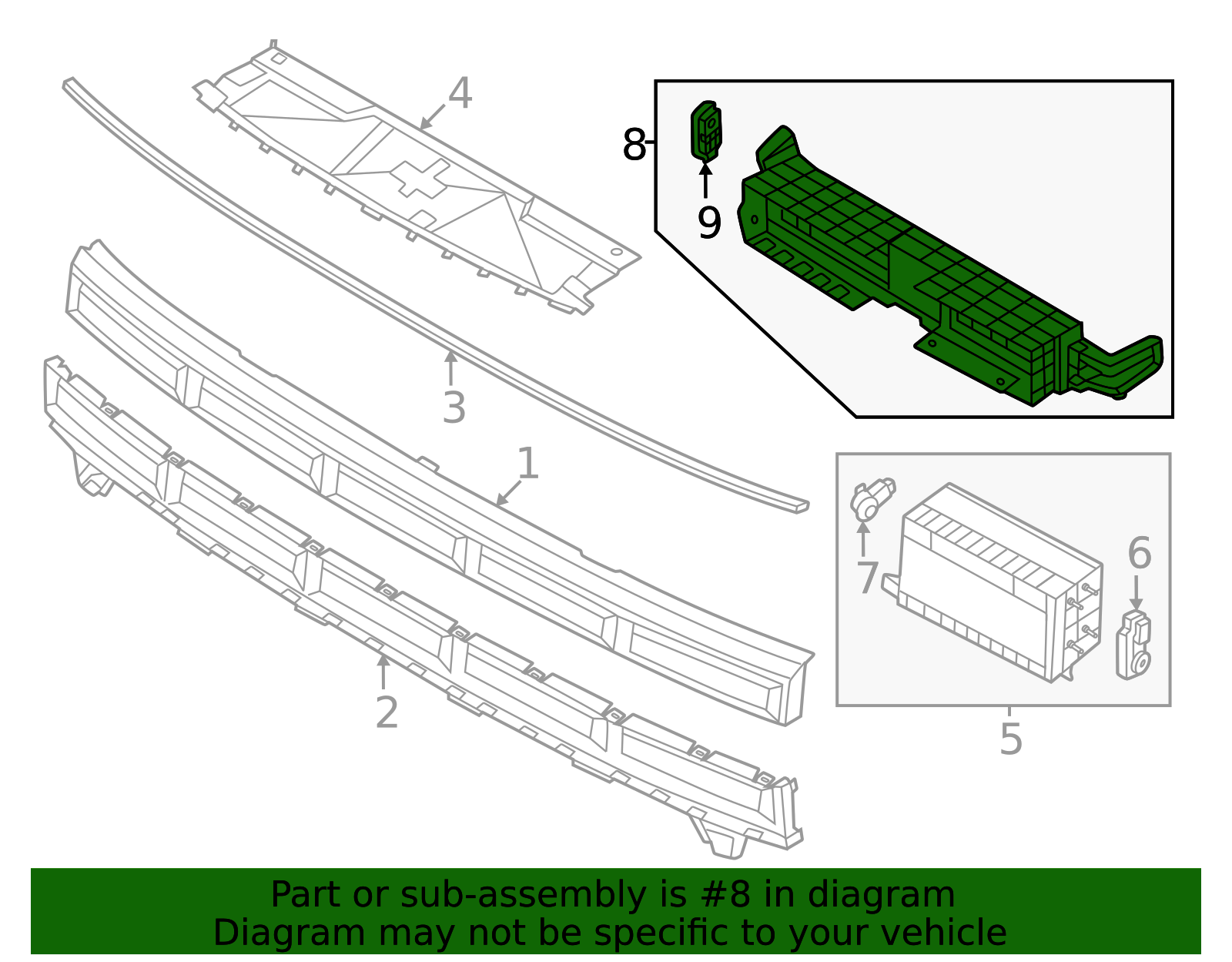 2024-2025 Hyundai Santa Fe Lower Shutter 86960-R6000 | OE Hyundai Parts