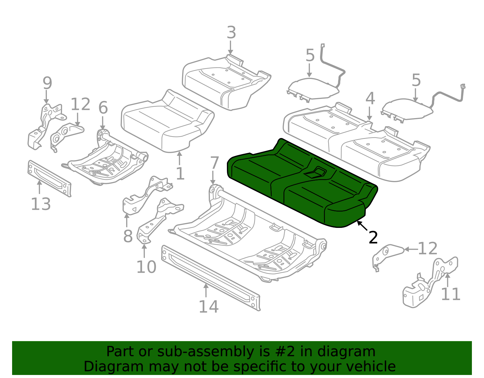 2020-2022 Ford | Cushion Cover | KL3Z-1663805-EC | Walls' Ford Parts