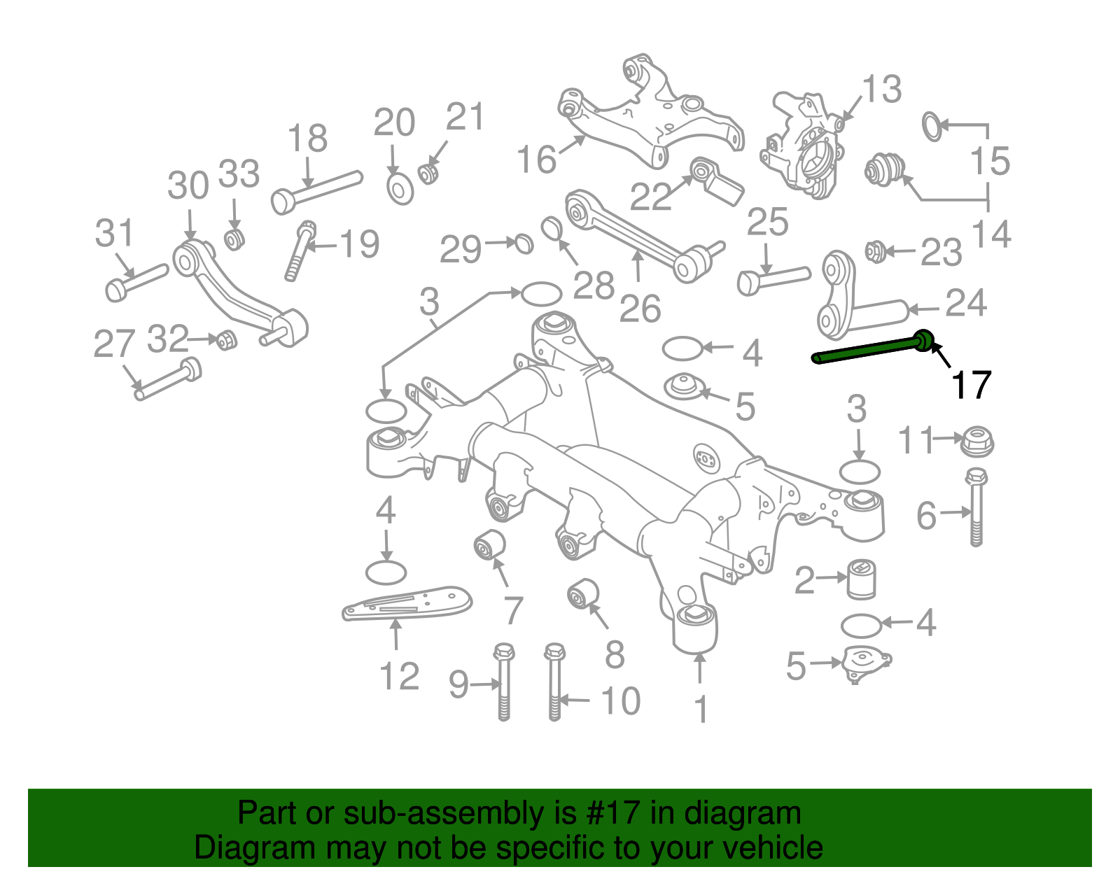 33306760598 - 2004-2010 BMW Lower Control Arm Bolt (33-30-6-760-598 ...