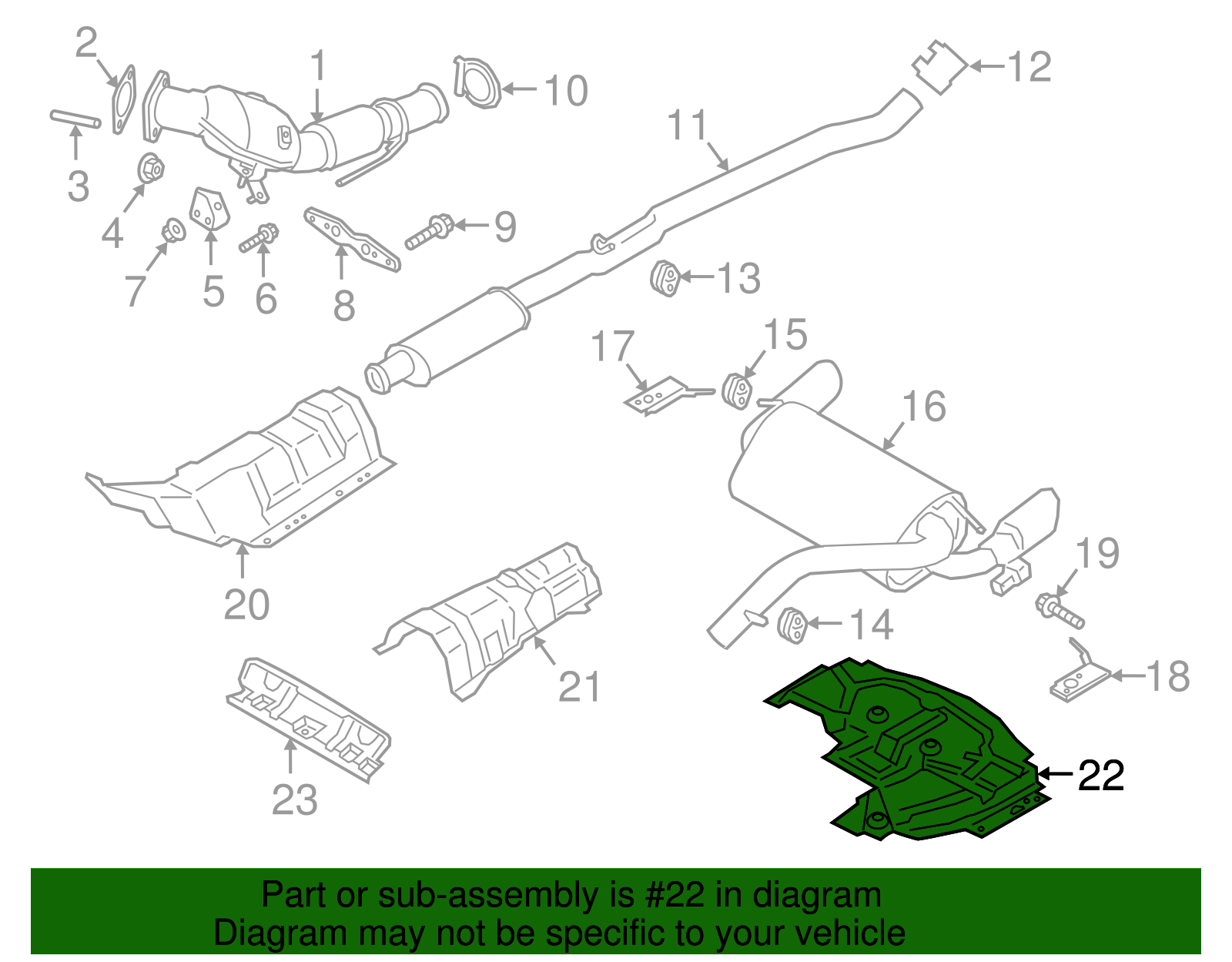 2016-2018 Ford Focus Heat Shield g1fz5811434a | TascaParts.com