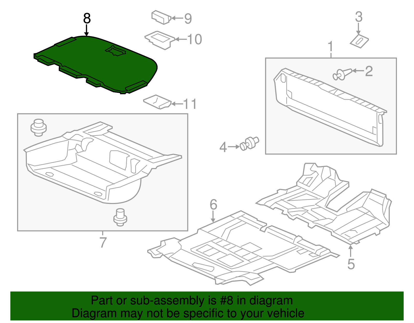84524-TK8-A01 - 2011-2013 Honda Odyssey - Base Assembly Lid | Genuine ...