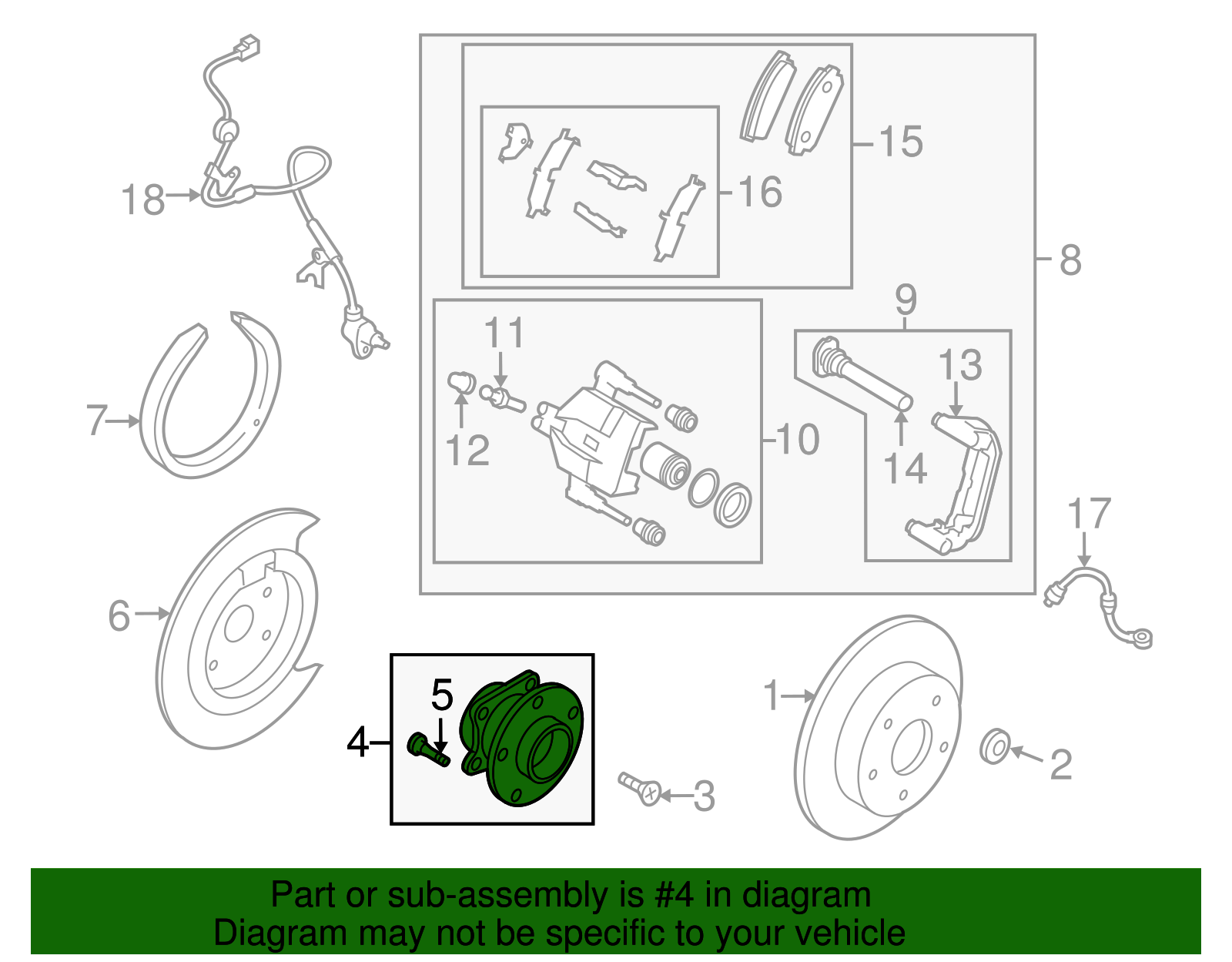 L2062615XB - Mazda Hub & Bearing Assembly 2007-2015 Mazda CX-9 ...