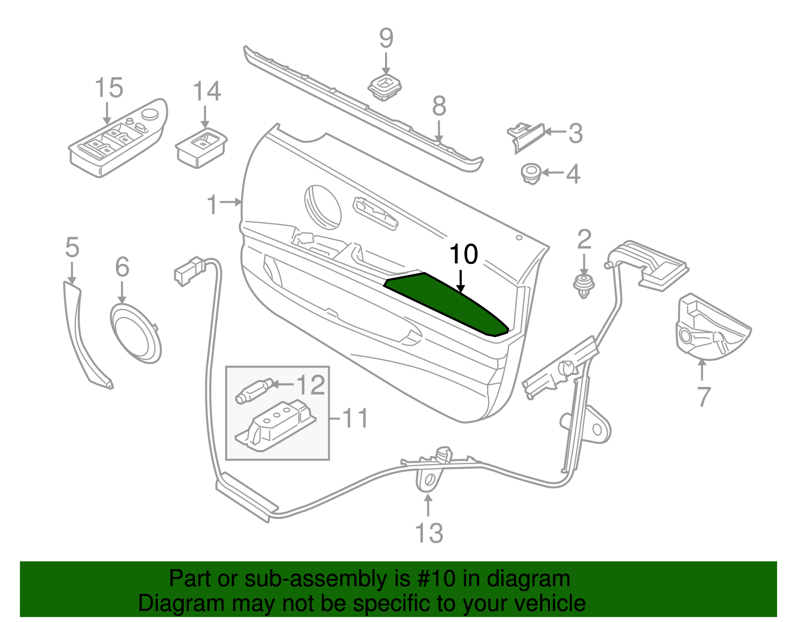51417239661 - 2009-2012 BMW Door Armrest (51-41-7-239-661) | BMW of ...
