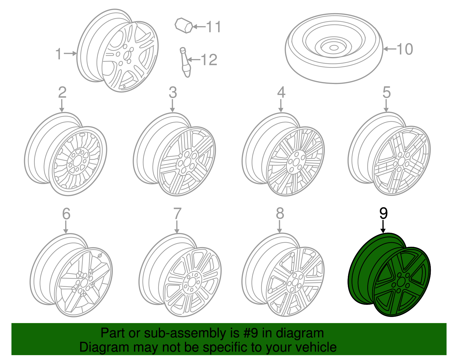 2010-2014 Mopar Wheel, Alloy 1AN34XZAAD | Mopar Parts Canada