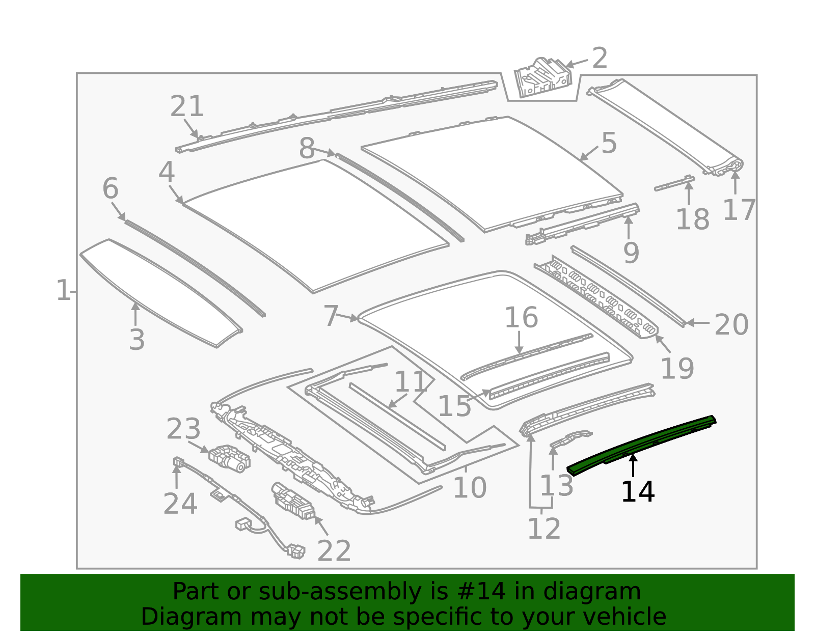 167-690-38-07 - Sunroof Trim 2020-2025 Mercedes-Benz | Mercedes-Benz ...