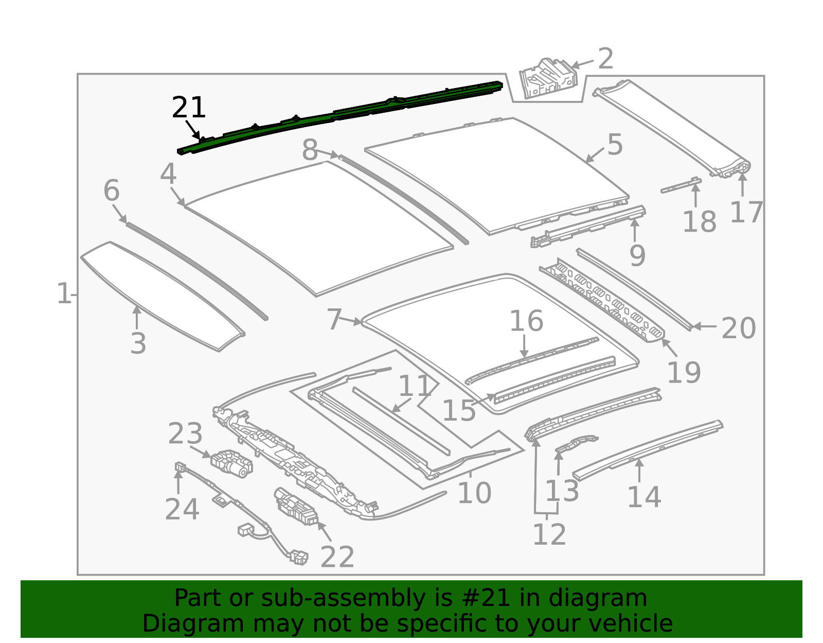 167-780-24-00 - Sunshade Rail 2020-2025 Mercedes-Benz | Mercedes-Benz ...