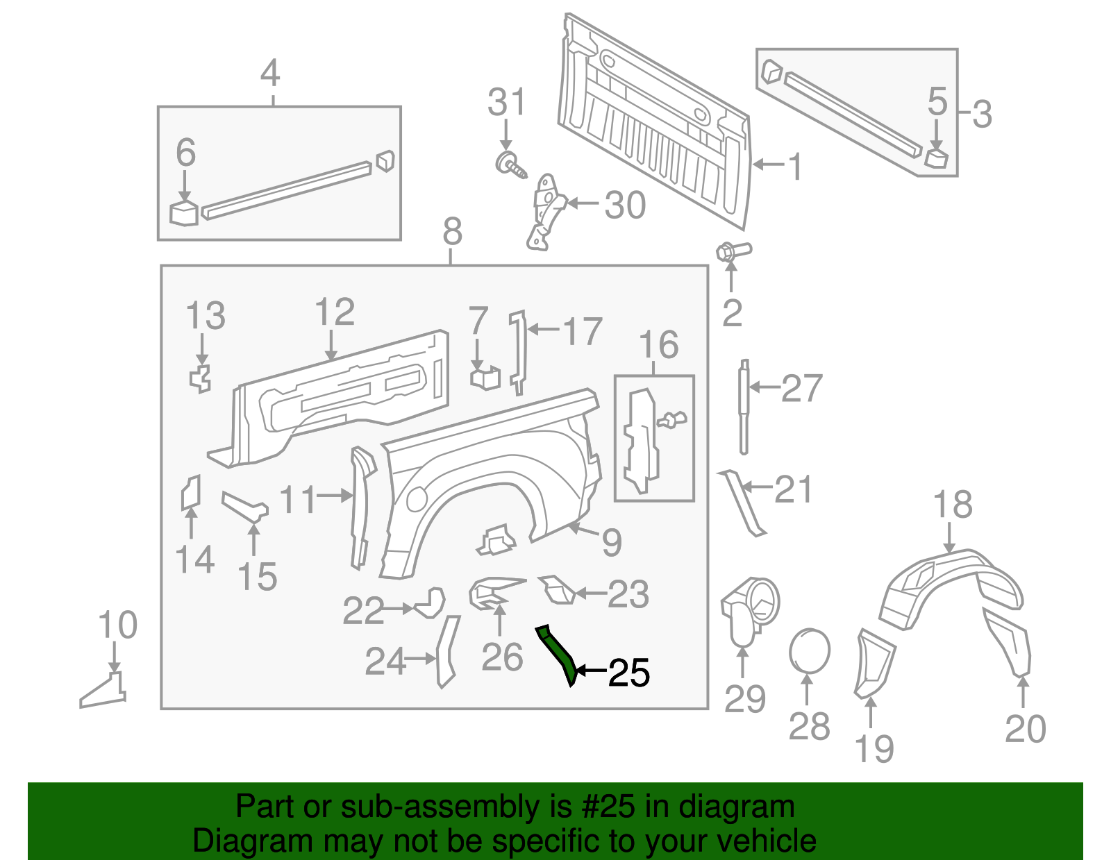 2007-2013 Toyota Tundra Skirt 65601-0C020 | Toyota Parts Center