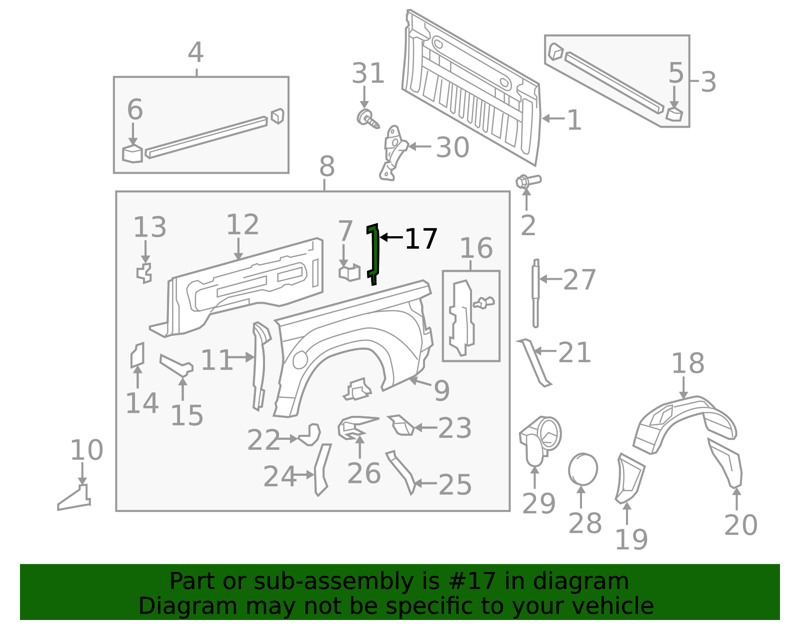 2007-2013 Toyota Tundra 2007-2013 Toyota Tundra - End Panel 65507-0C010 ...
