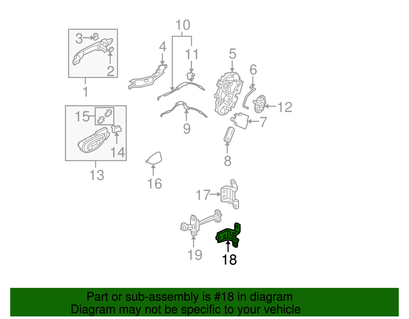 67920-TX4-H02ZZ - Lower Hinge 2006-2011 Honda Civic | Honda Parts Online
