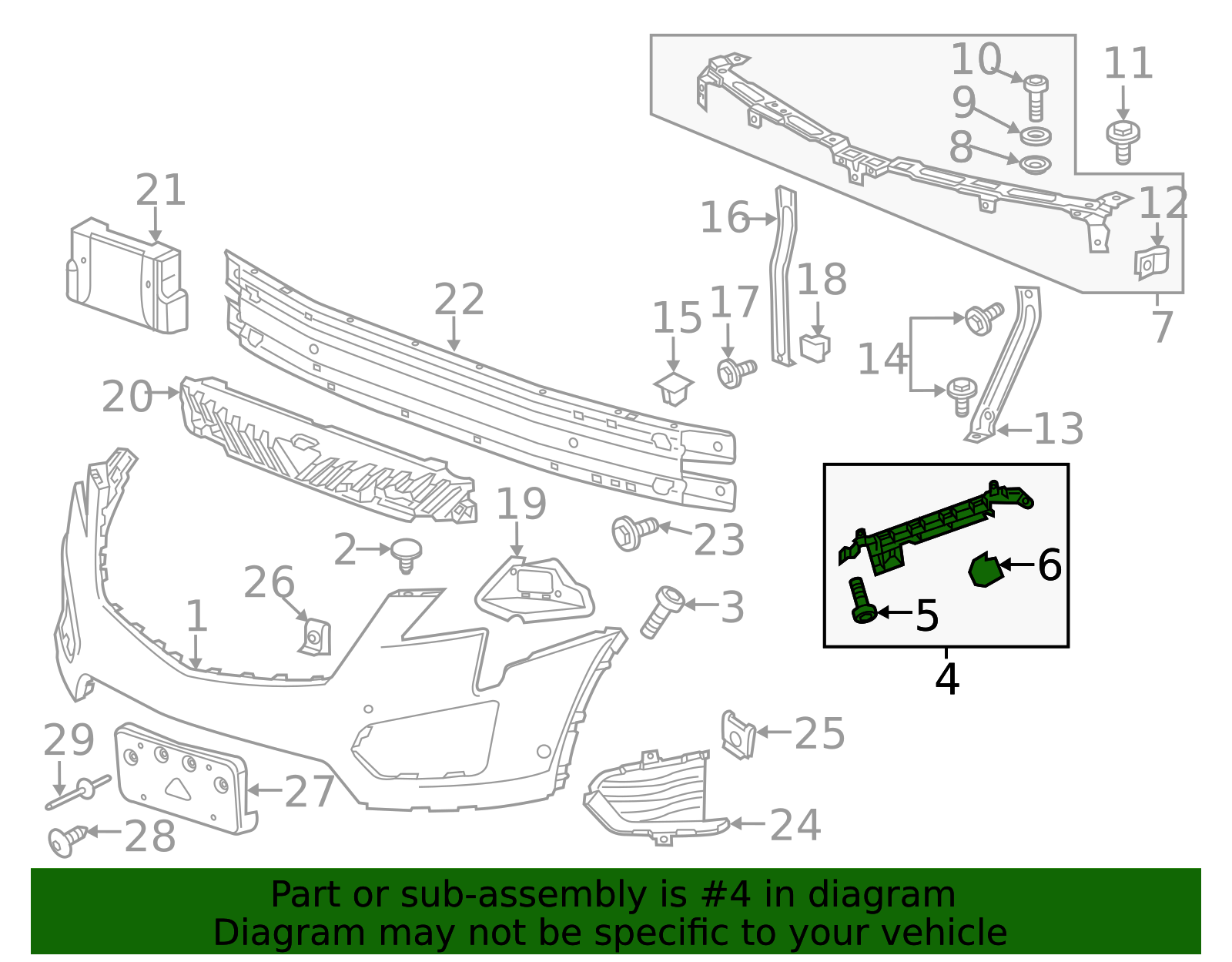 2017-2025 Cadillac XT5 Front Passenger Side Bumper Fascia Guide ...