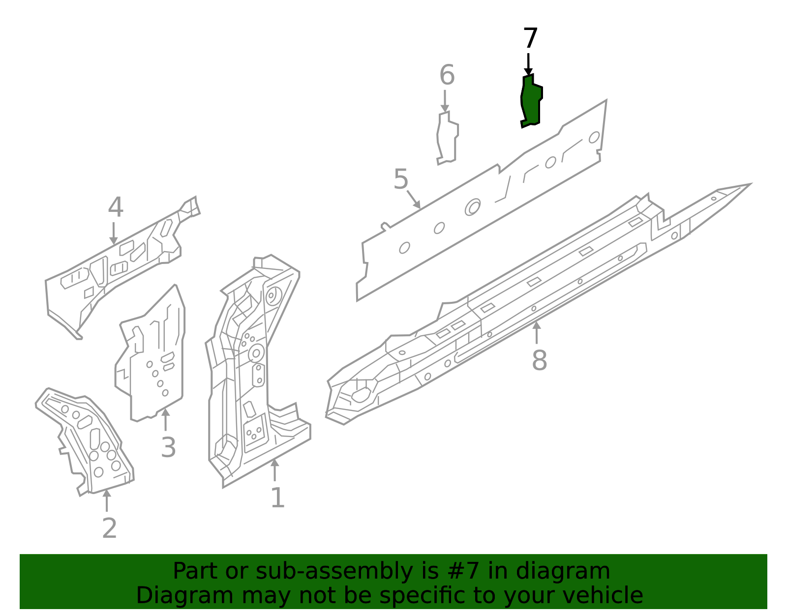 N243-70-273 - Rocker Panel Reinforcement Bracket Florida Mazda Parts