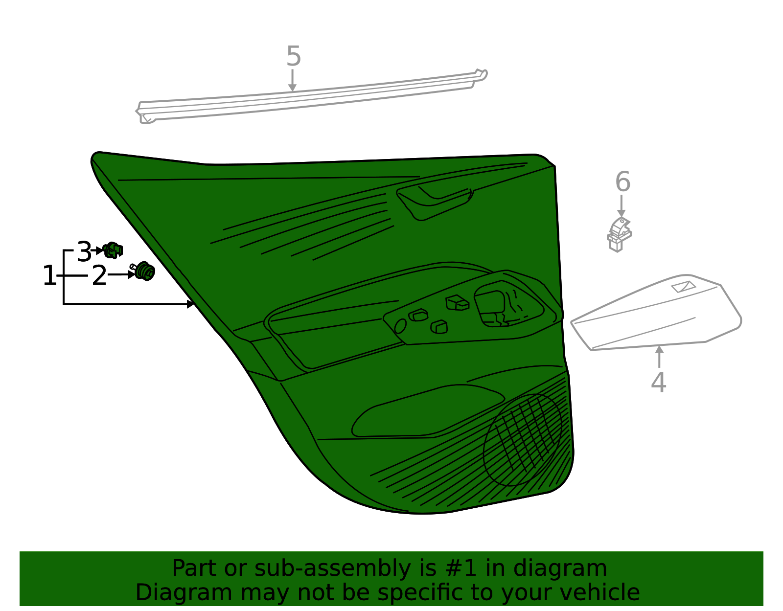 2023 Volkswagen ID.4 Door Trim Panel 11K-867-212-B-POD | QuirkParts
