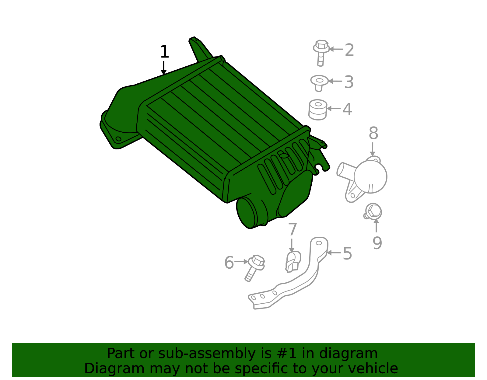 2005-2008 Subaru Inter-Cooler 21821AA021 | Buy Subaru Parts