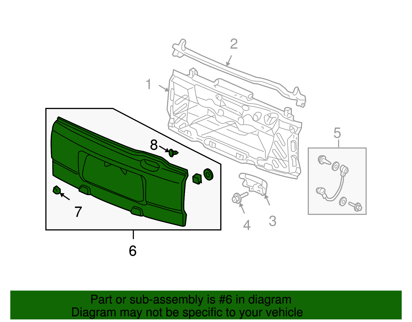 2007-2008 Honda Element Cladding 74890-SCV-A20ZZ | Honda Factory Parts